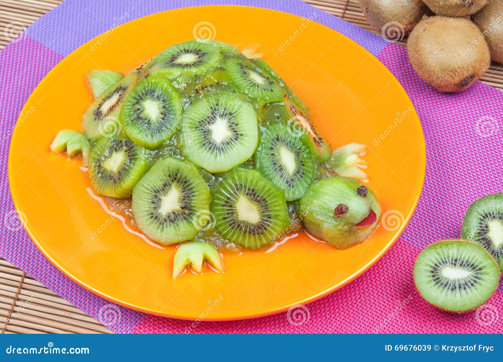 Fun Food. Turtle Made from Kiwi Stock Image - Image of happy, breakfast ...