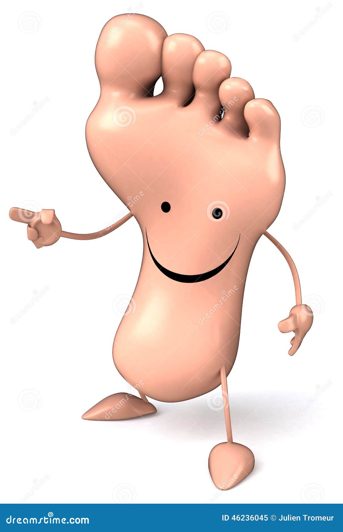 Fun foot stock illustration. Illustration of character - 46236045