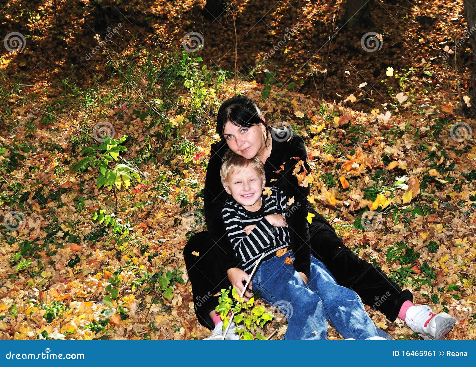 Fun in forest stock image. Image of face, childhood, love - 16465961