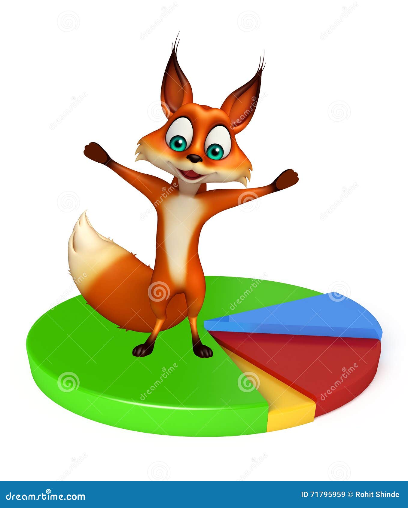 Fun Fox cartoon character stock illustration. Illustration of natial ...