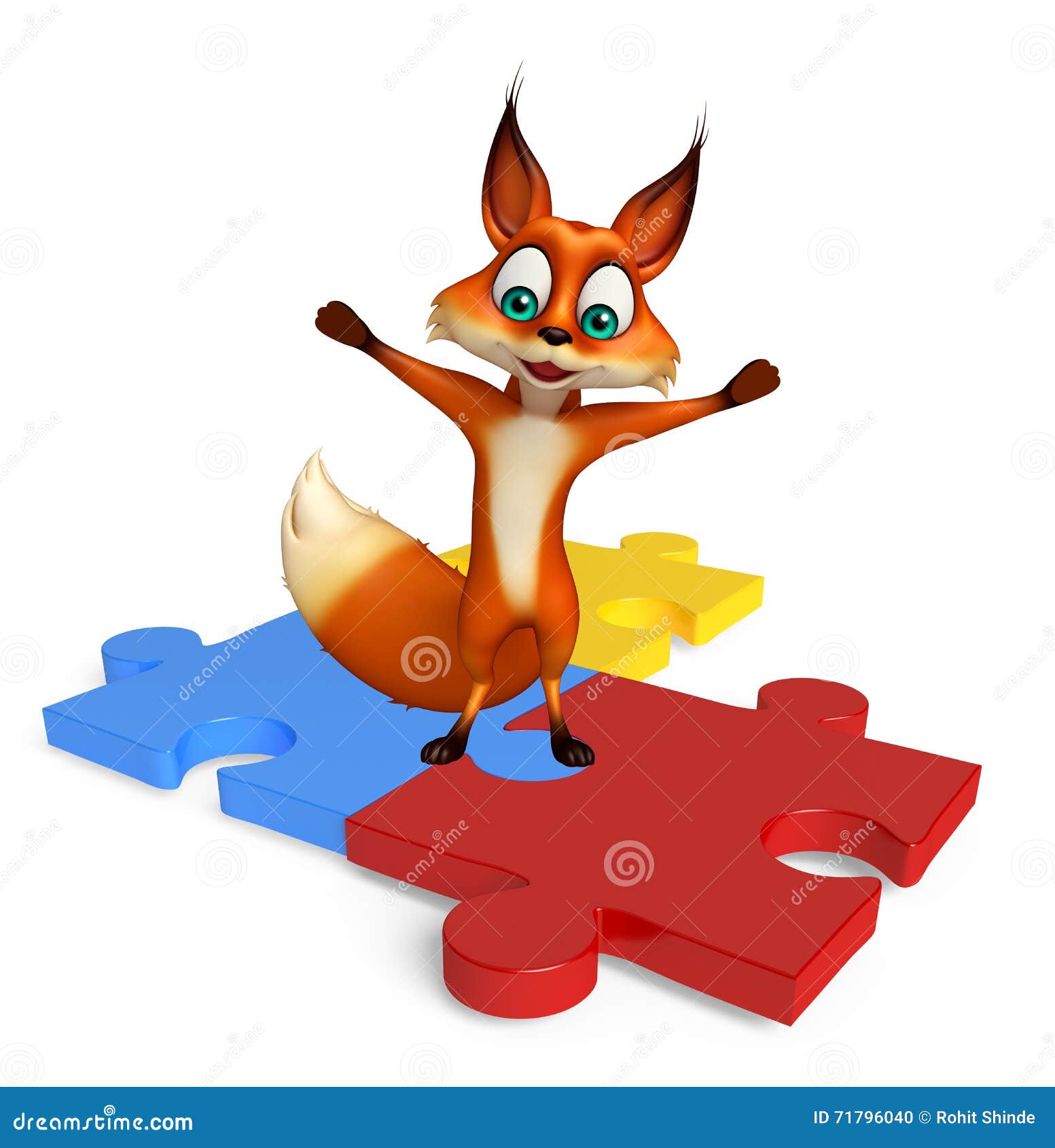 Fun Fox cartoon character stock illustration. Illustration of cute ...