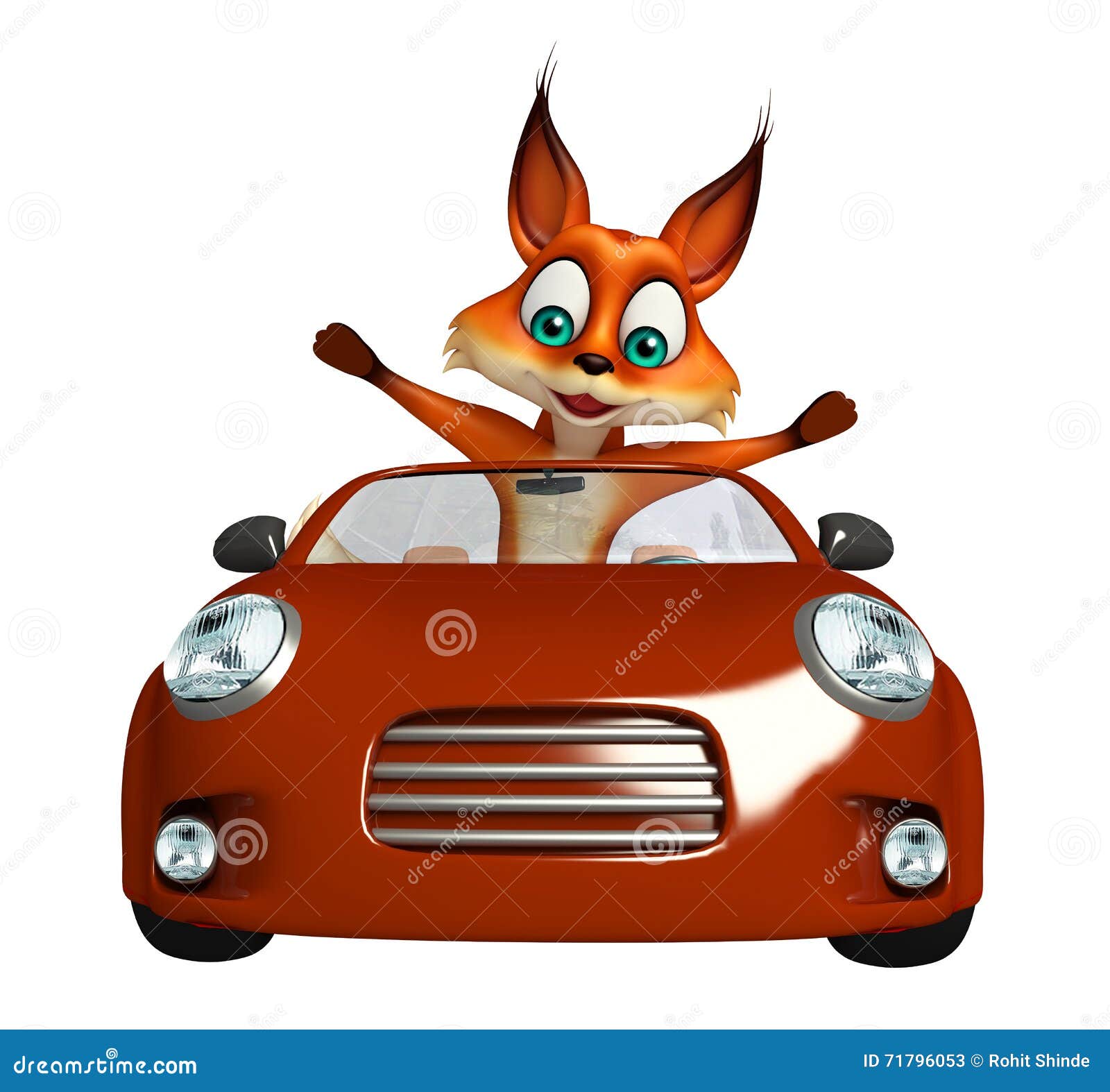 Fun Fox cartoon character stock illustration. Illustration of cartoon ...