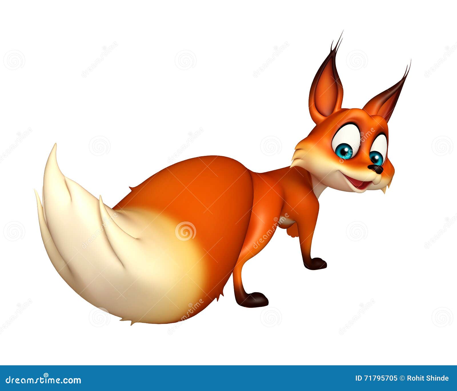 Fun Fox Funny Cartoon Character Stock Illustration - Illustration of ...
