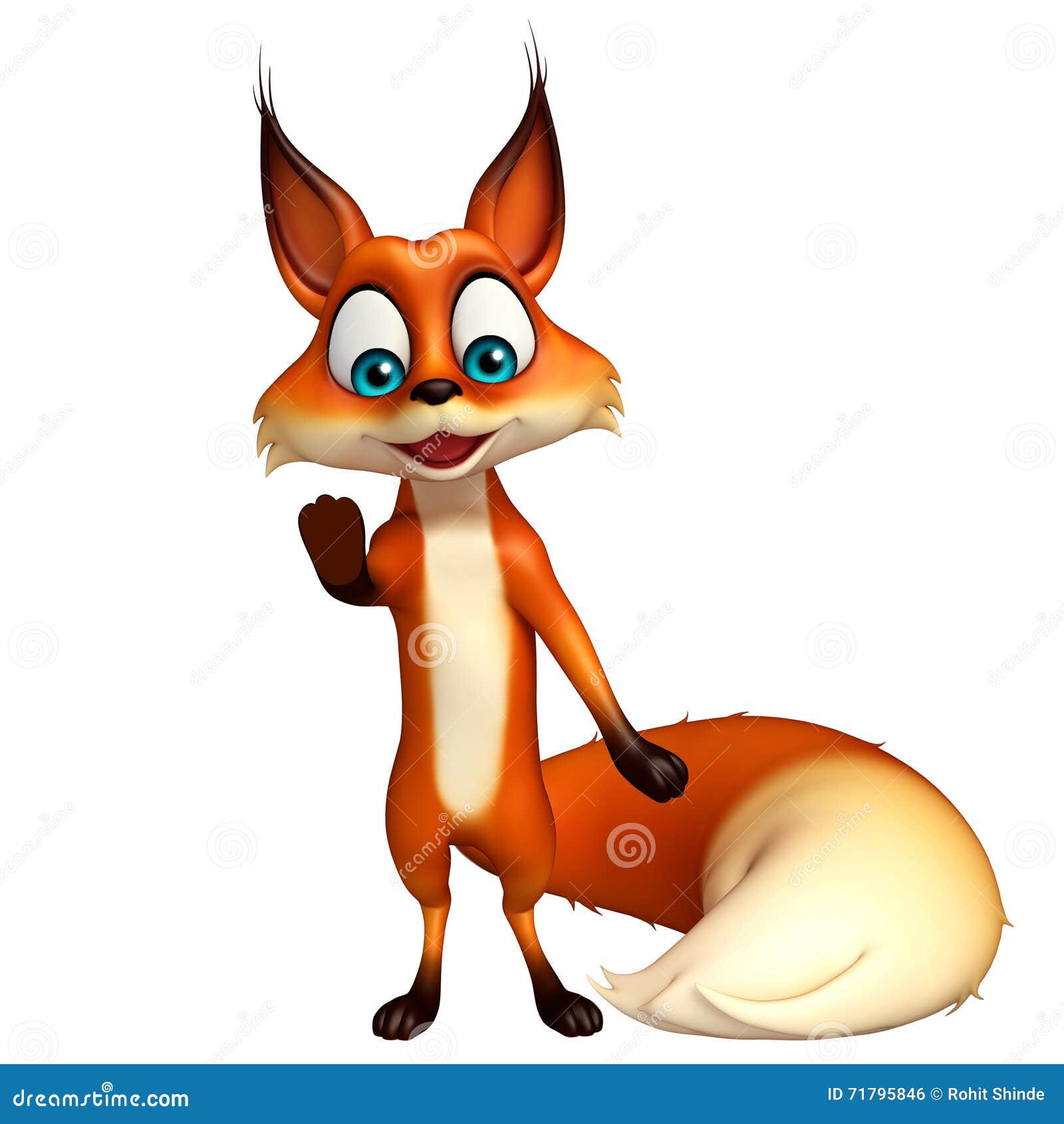 Fun Fox Funny Cartoon Character Stock Illustration - Illustration of ...
