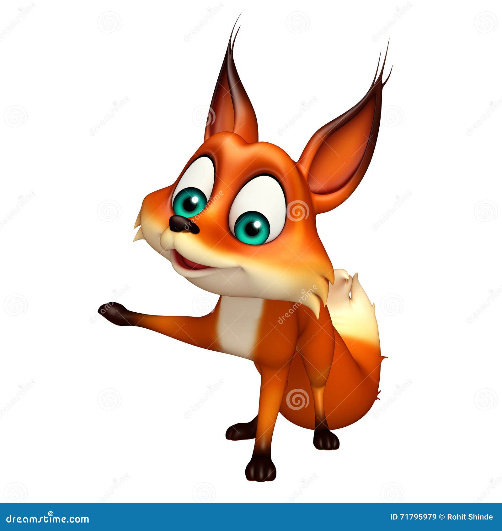 Fun Fox Funny Cartoon Character Stock Illustration - Illustration of ...
