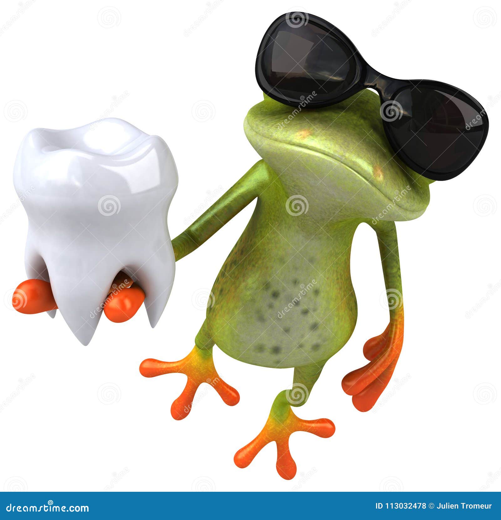 Fun frog stock illustration. Illustration of teeth, tropical - 113032478