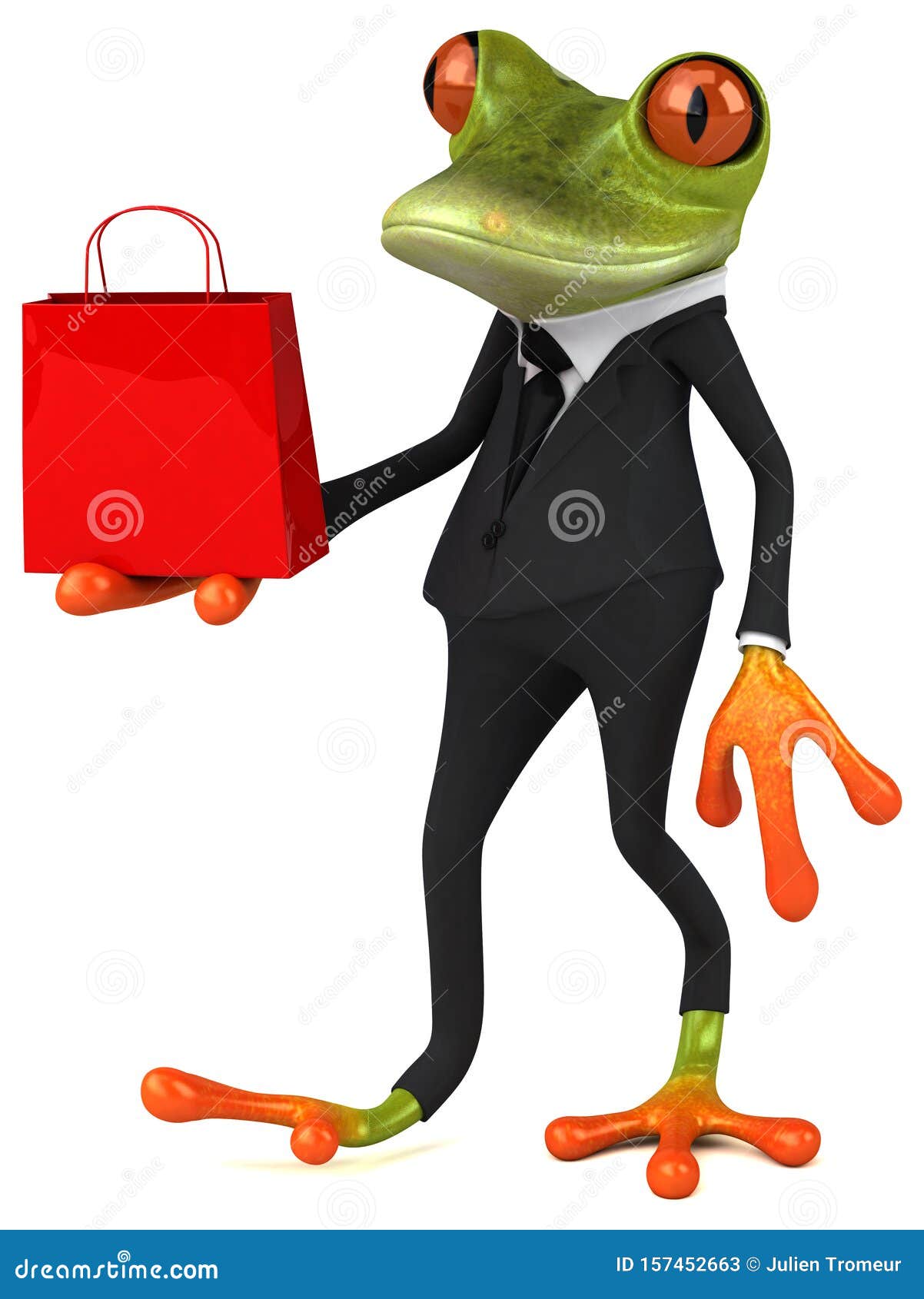 Fun frog stock illustration. Illustration of shopping - 157452663