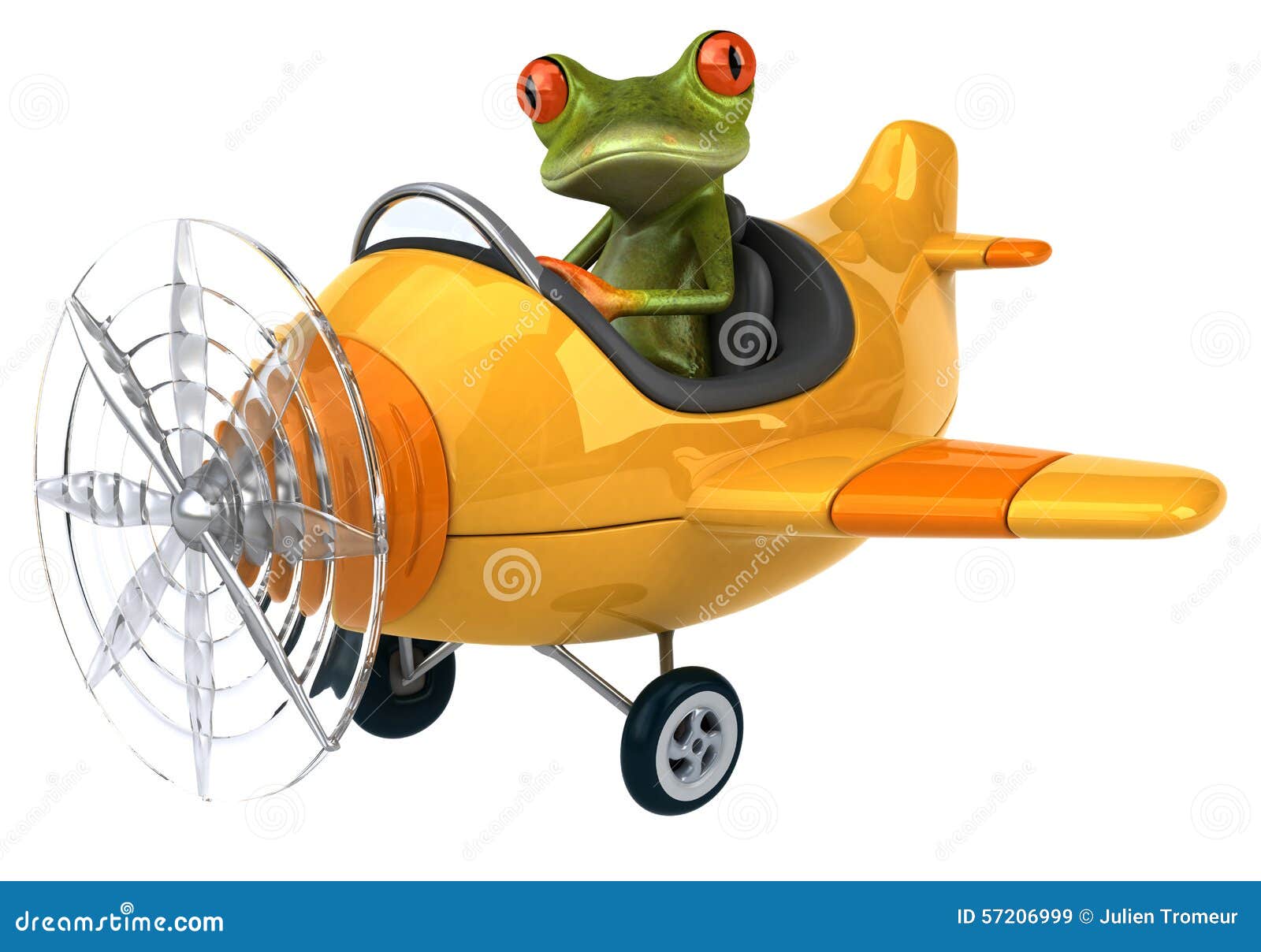 Fun frog stock illustration. Illustration of aeroplane - 57206999