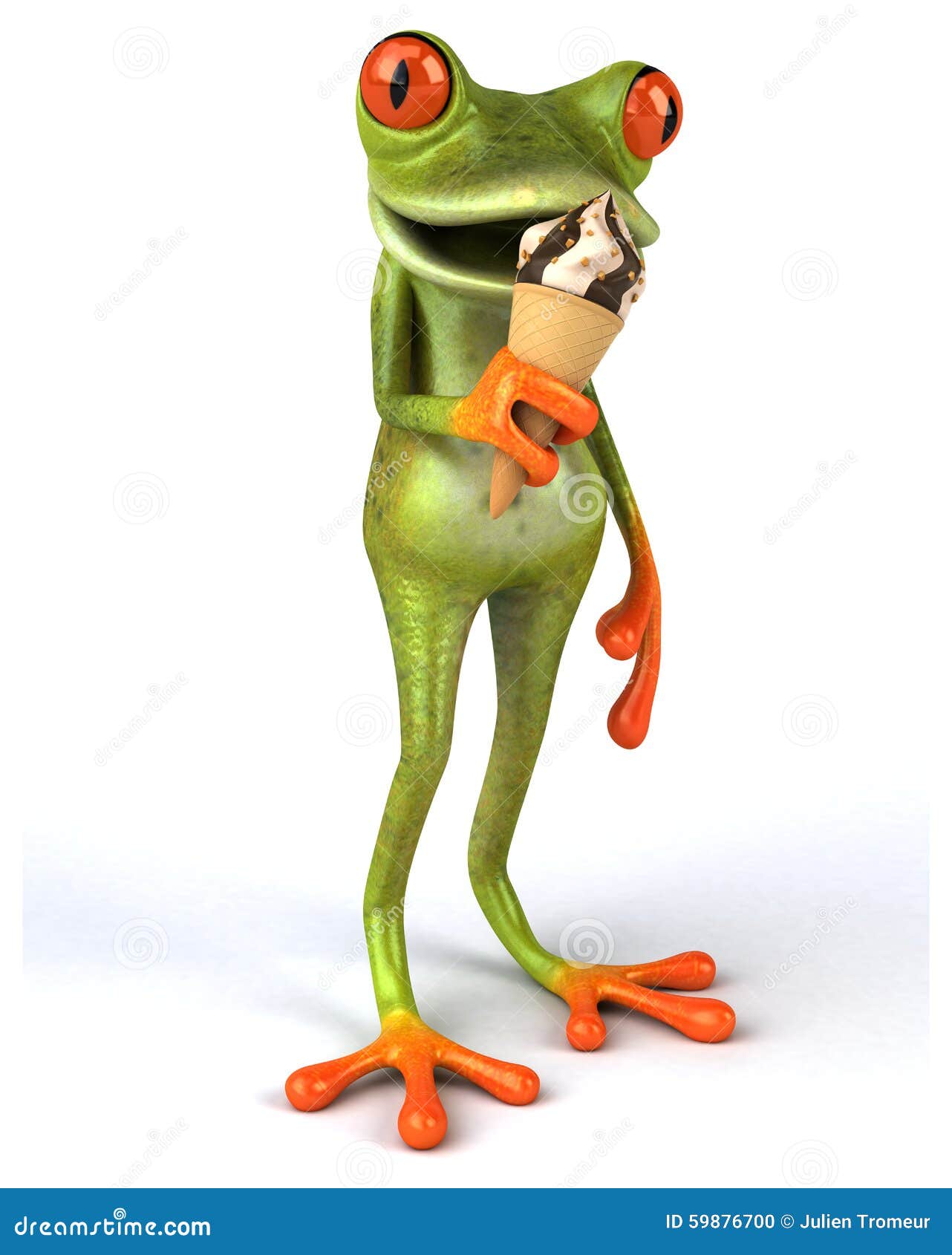 Fun frog stock illustration. Illustration of green, tropical - 59876700