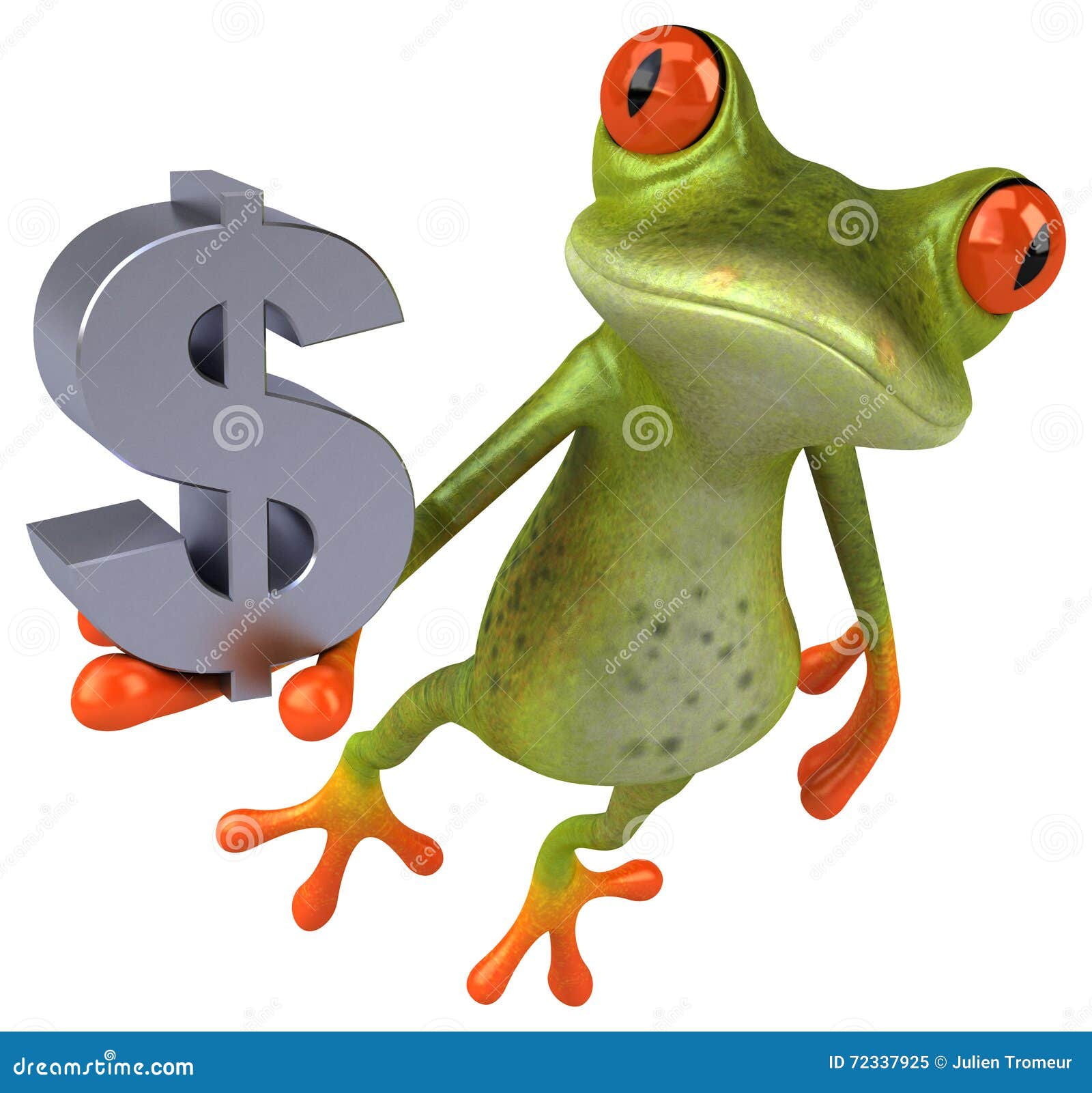 Fun frog stock illustration. Illustration of money, economy - 72337925