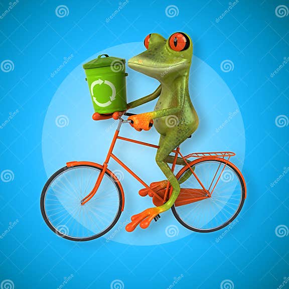 Fun frog stock illustration. Illustration of recycle - 72697771