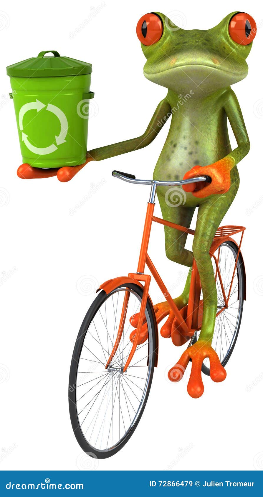 Fun frog stock illustration. Illustration of recycle - 72866479