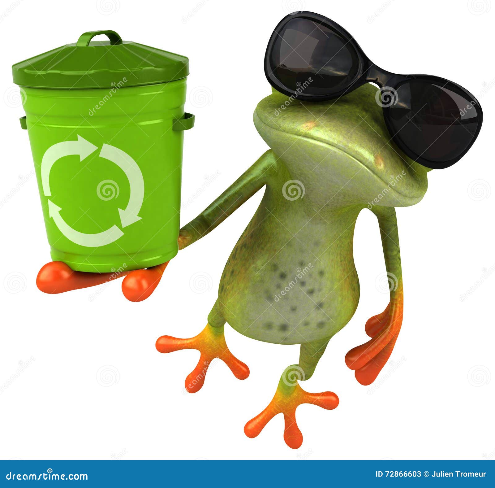 Fun frog stock illustration. Illustration of toad, recycle - 72866603