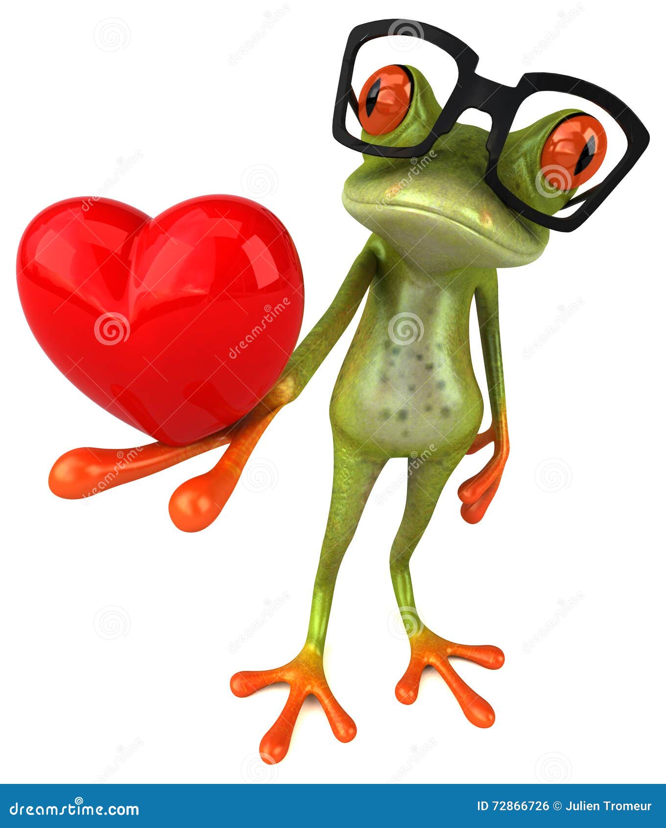 Fun frog stock illustration. Illustration of animal, love - 72866726