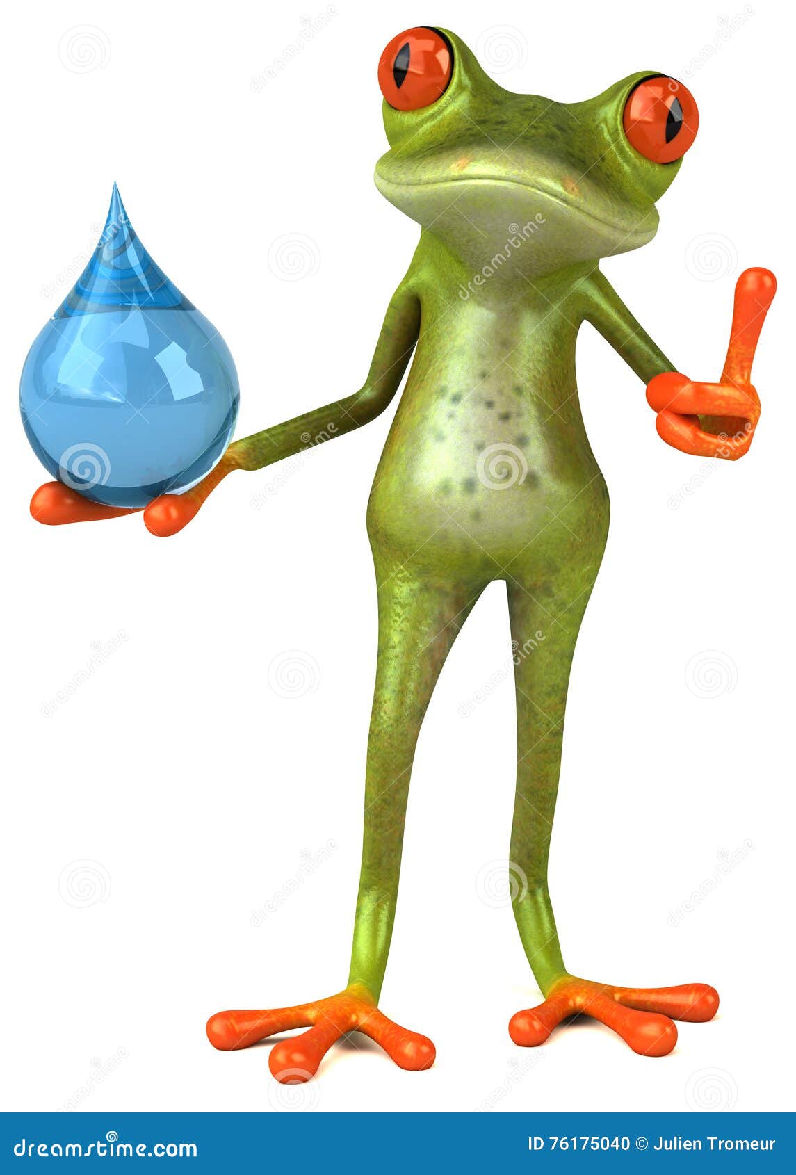 Fun frog stock illustration. Illustration of wildlife - 76175040
