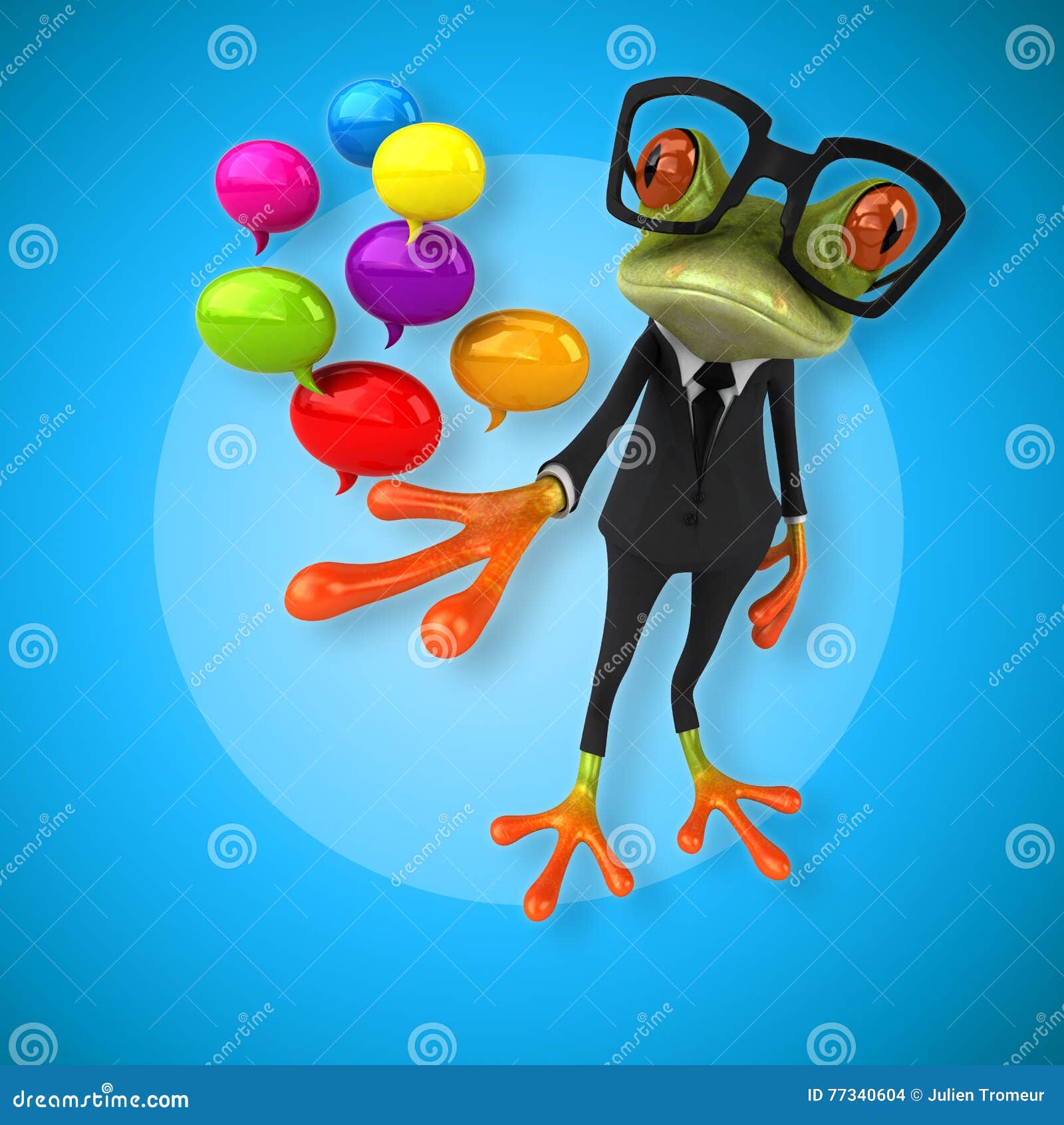 Fun frog stock illustration. Illustration of sticky, frog - 77340604