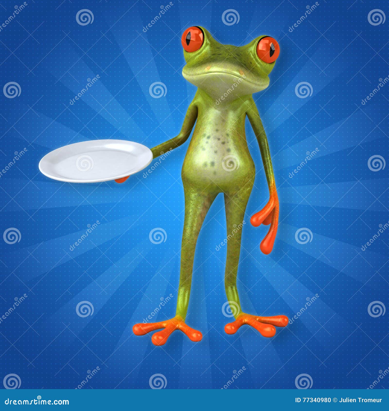 Fun frog stock illustration. Illustration of meal, tree - 77340980