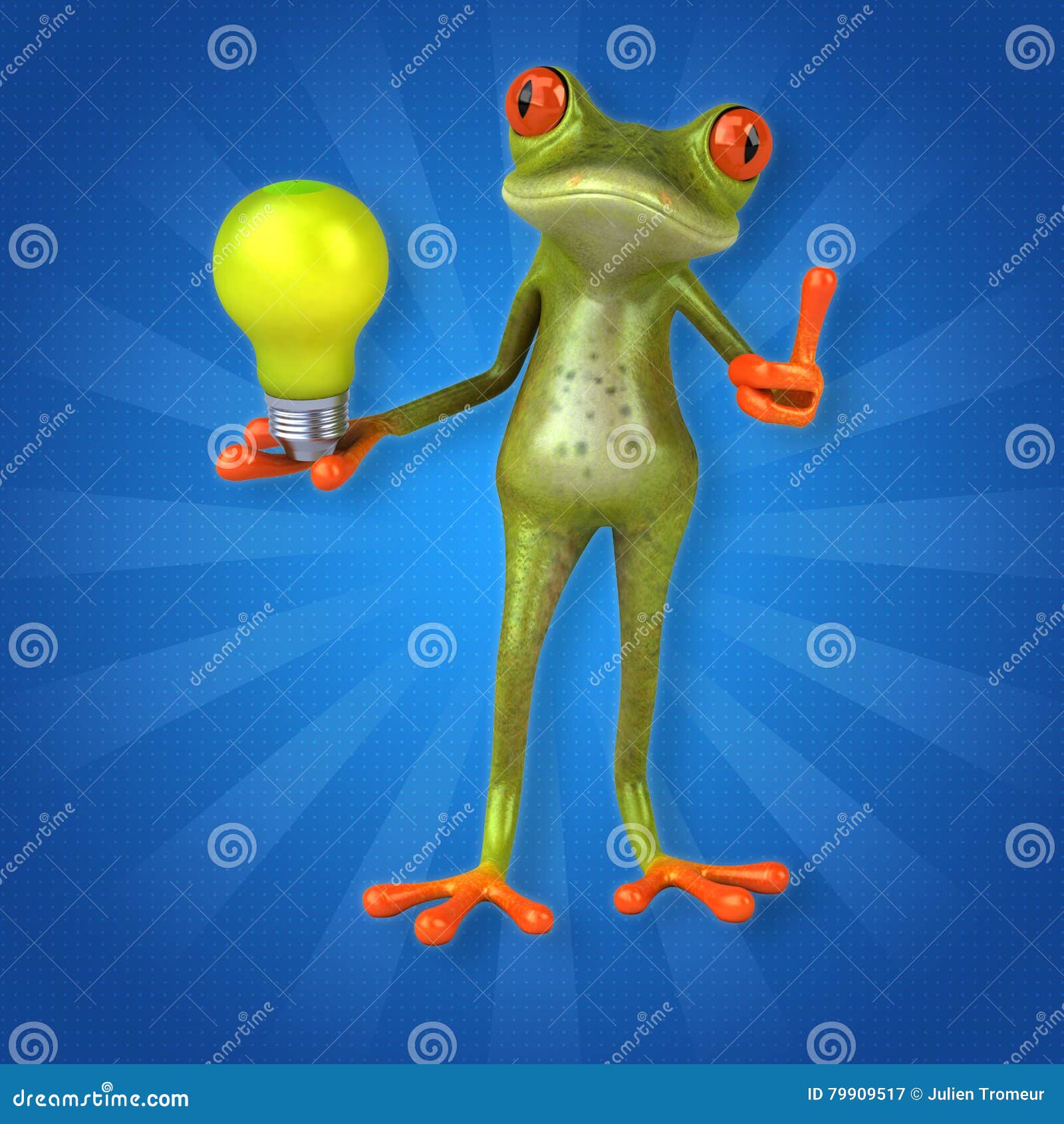 Fun frog stock illustration. Illustration of frog, tropics - 79909517
