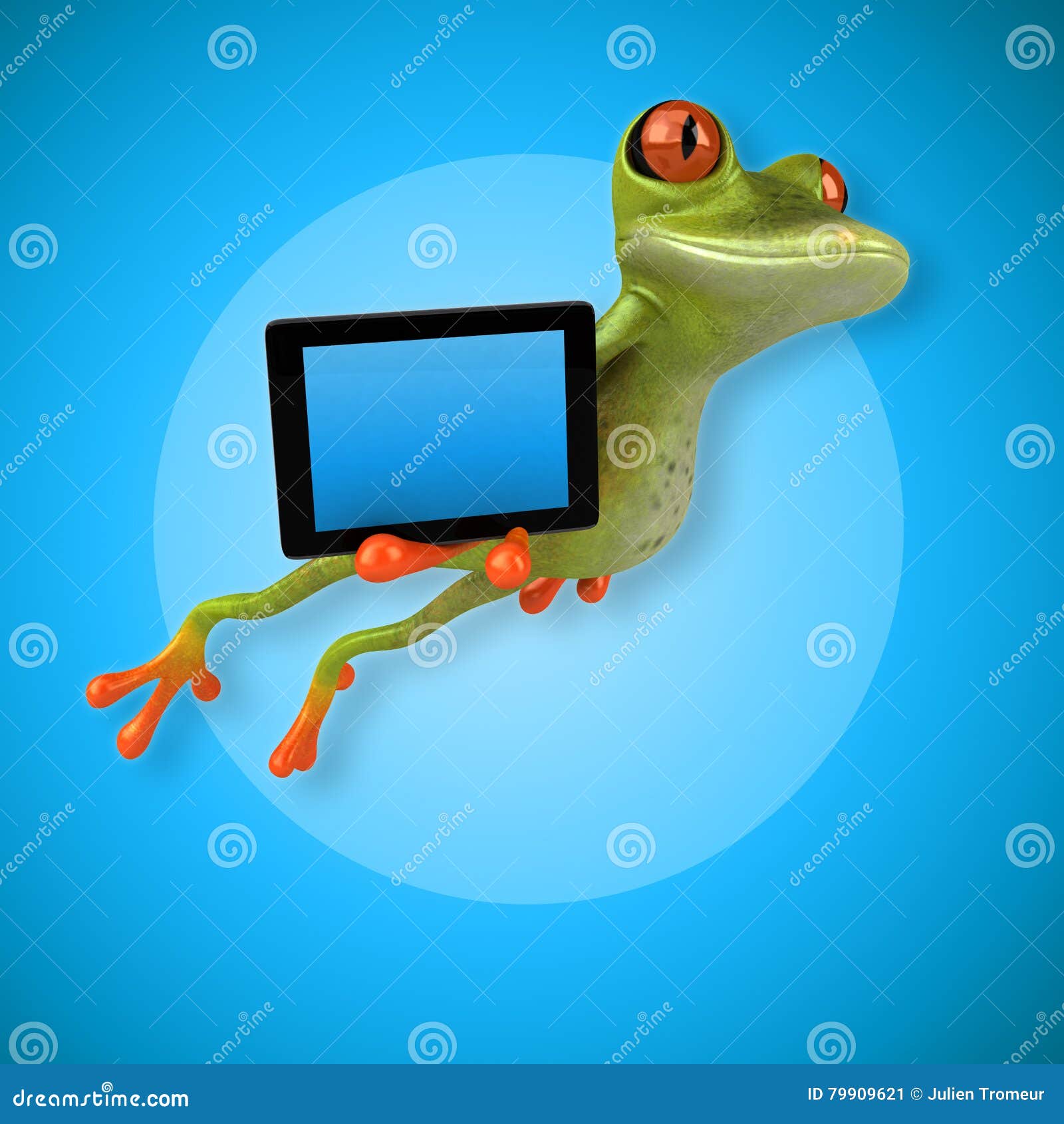 Fun frog stock illustration. Illustration of nature, media - 79909621