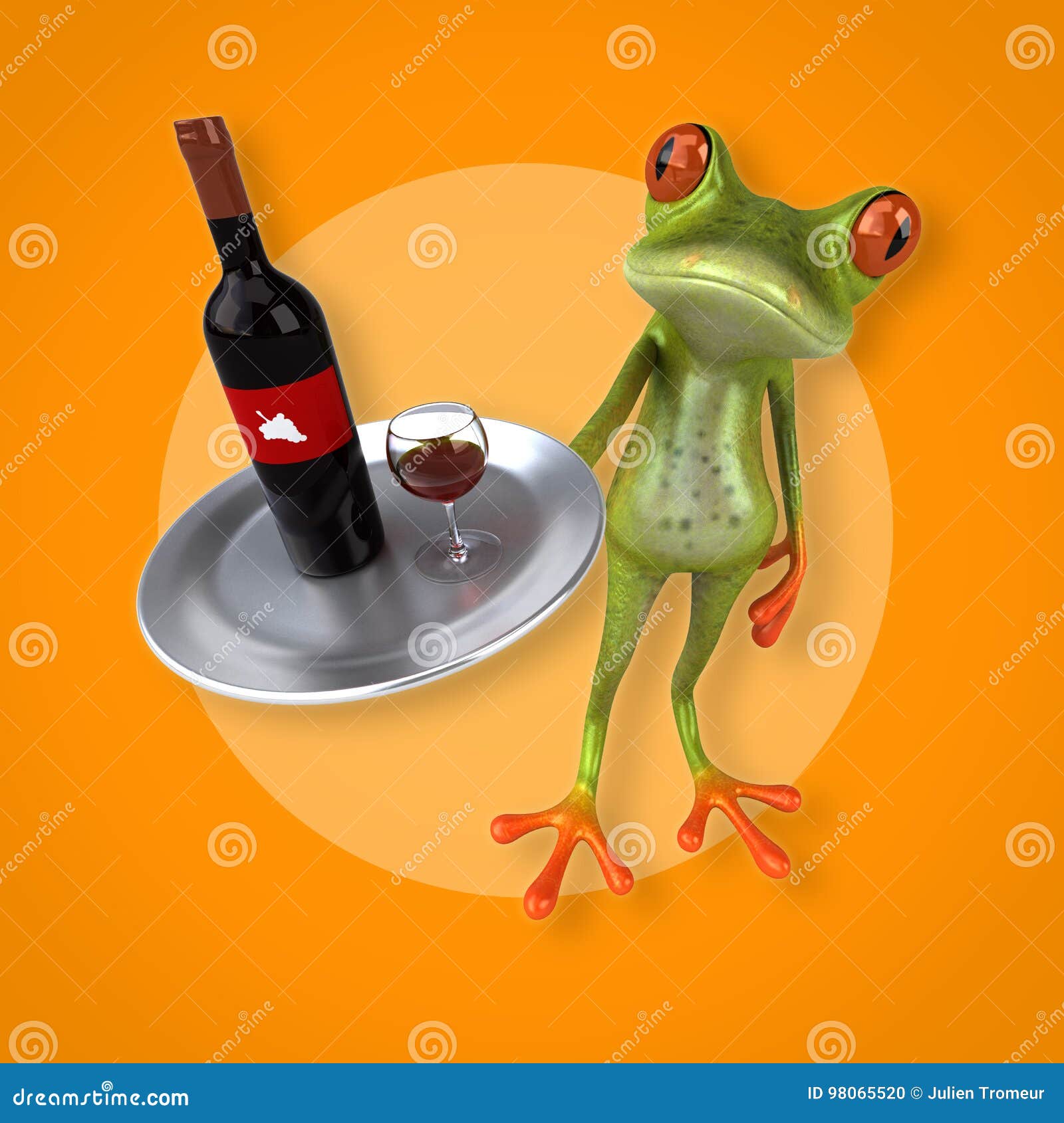 Fun frog stock illustration. Illustration of ecology - 98065520