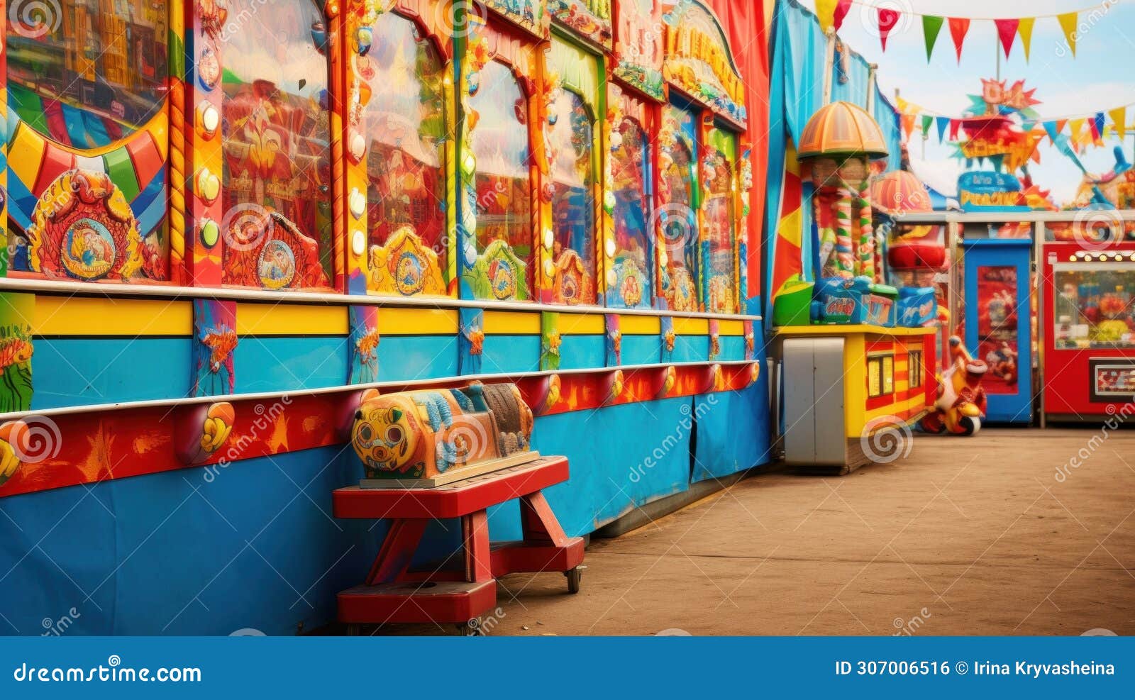The Fun and Games of a Carnival are on Full Display Stock Photo - Image ...