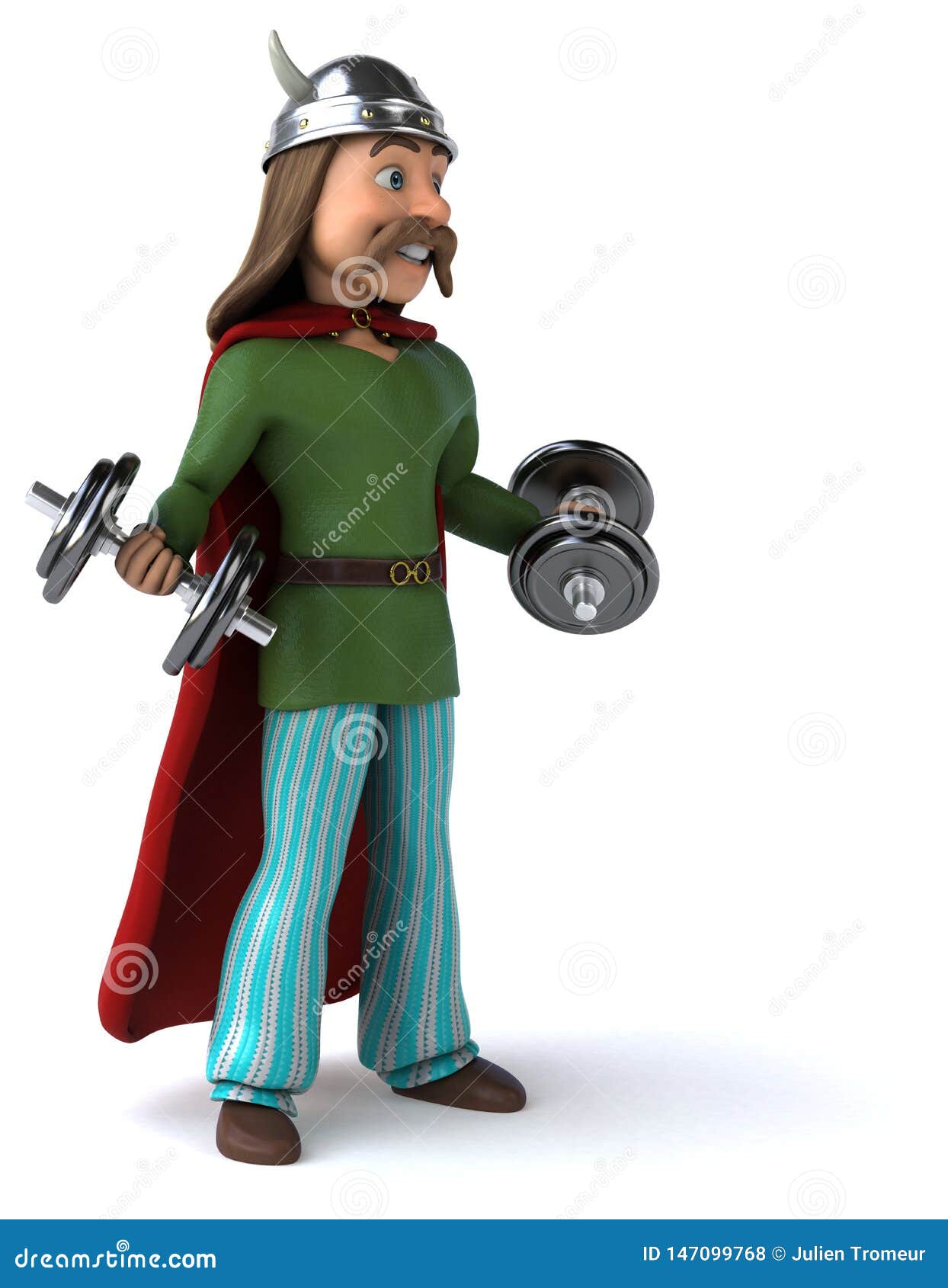 Fun Gaul - 3D Illustration stock illustration. Illustration of ...