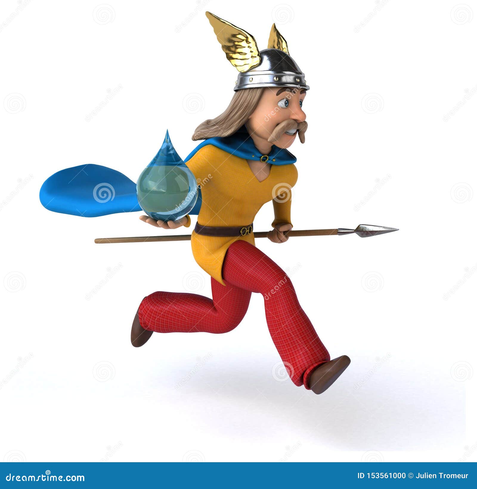 Fun Gaulois - 3D Illustration Stock Illustration - Illustration of celt ...