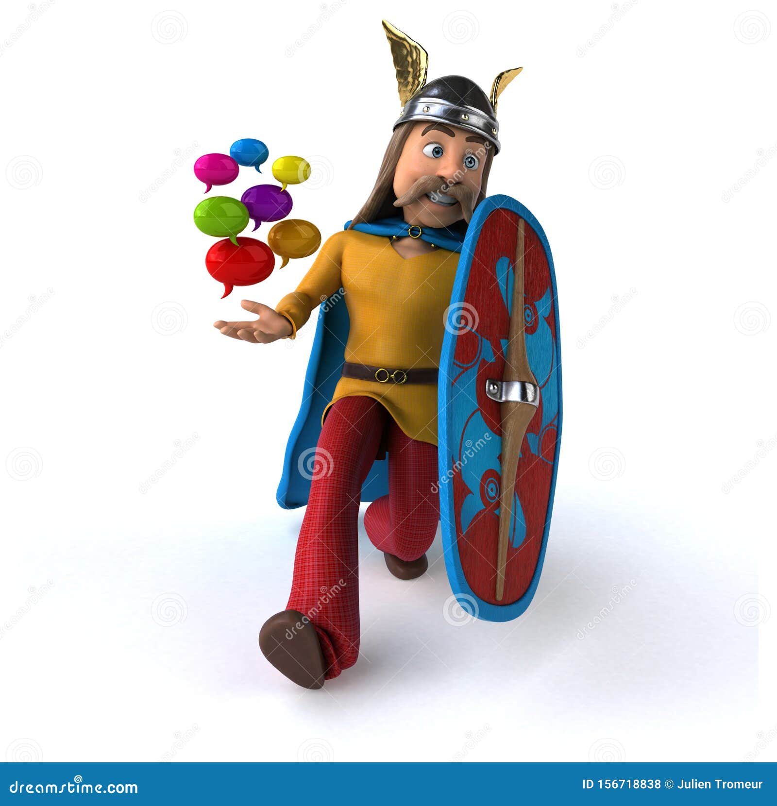 Fun Gaulois - 3D Illustration Stock Illustration - Illustration of ...