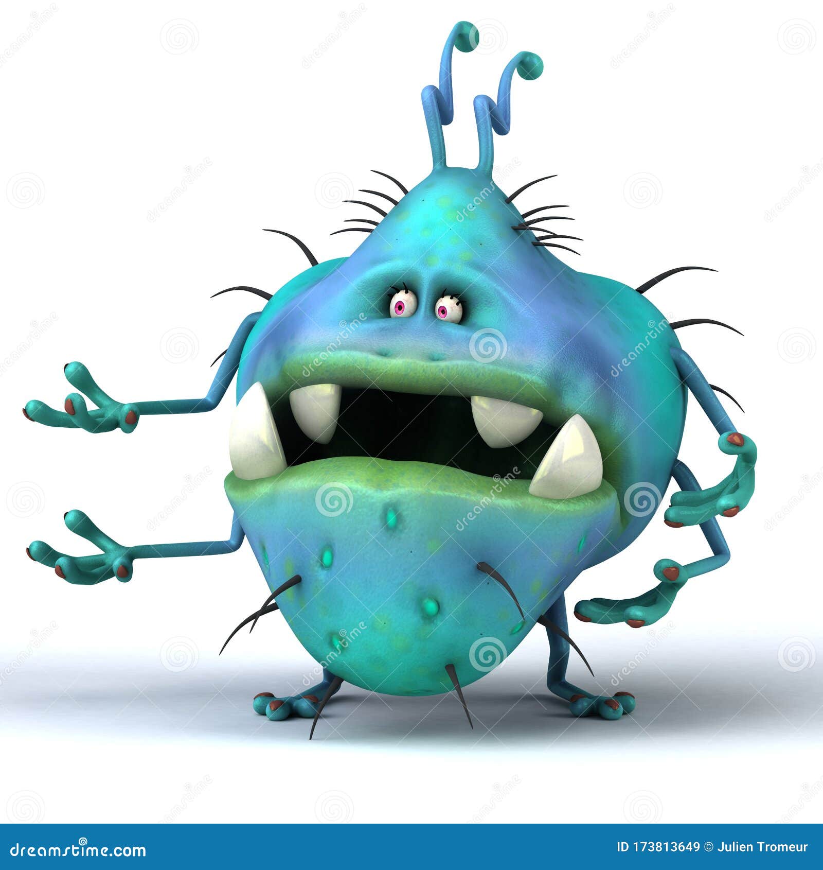 Fun germ stock illustration. Illustration of cartoon - 173813649