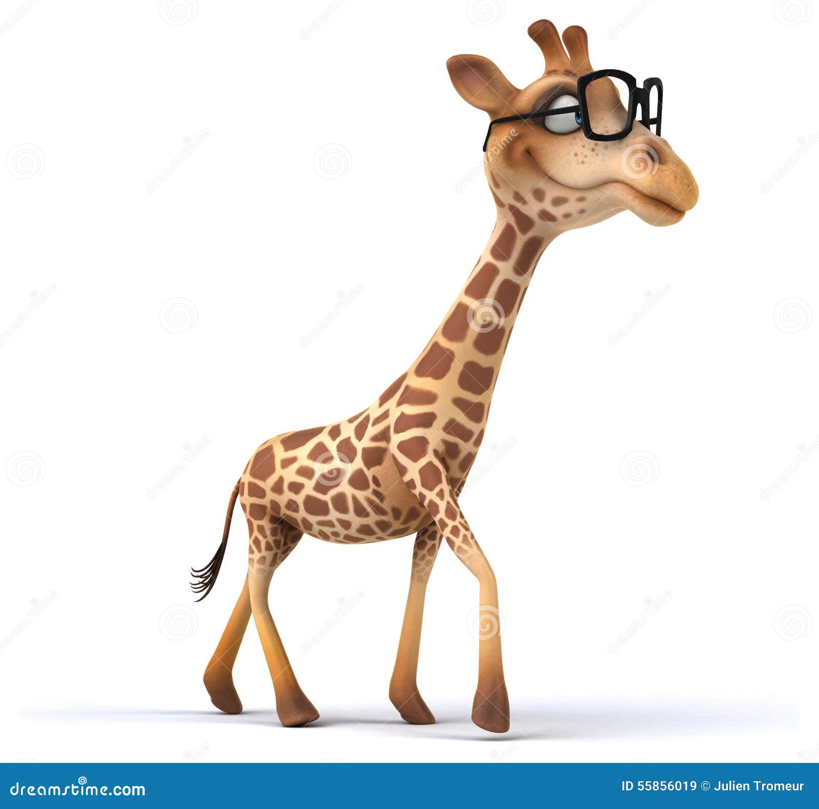 Fun giraffe stock illustration. Illustration of grazing - 55856019