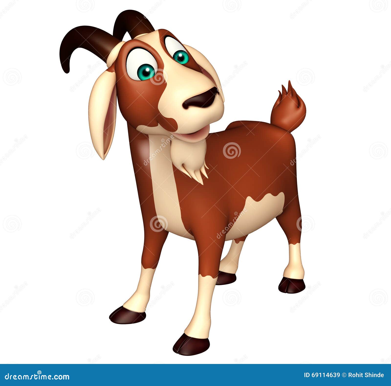 Fun Goat Funny Cartoon Character Stock Illustration - Illustration of ...
