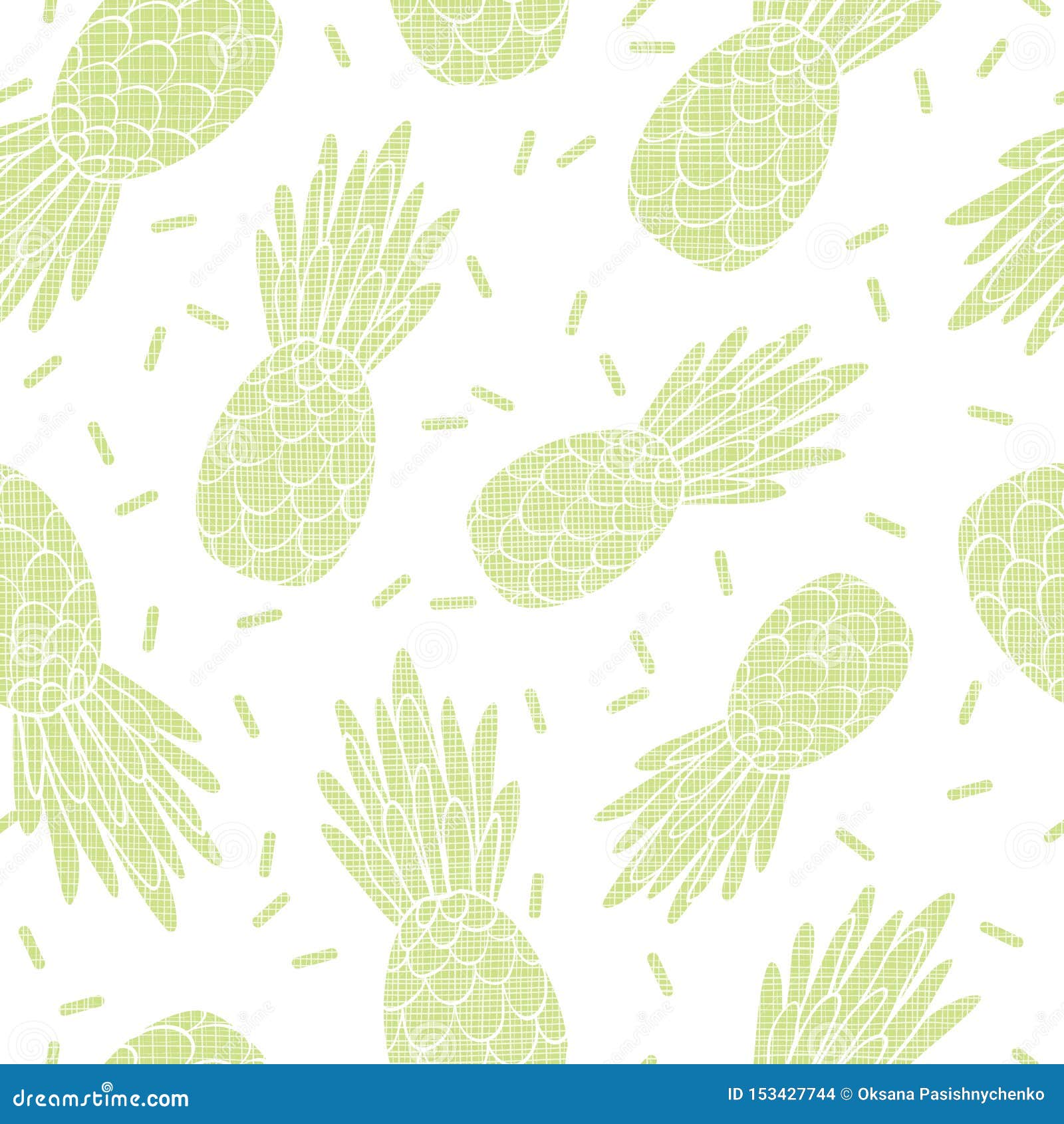 Fun Green Textured Pineapples Repeat Pattern Print Stock Vector ...