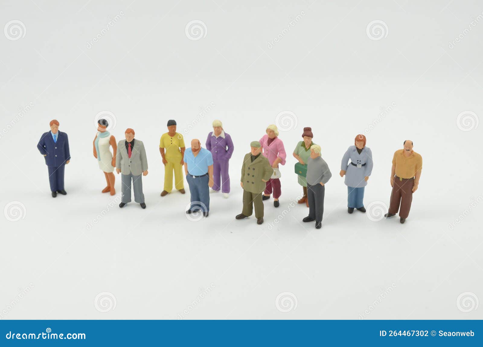 A Fun of Group Figure People Stand Stock Photo - Image of miniature ...