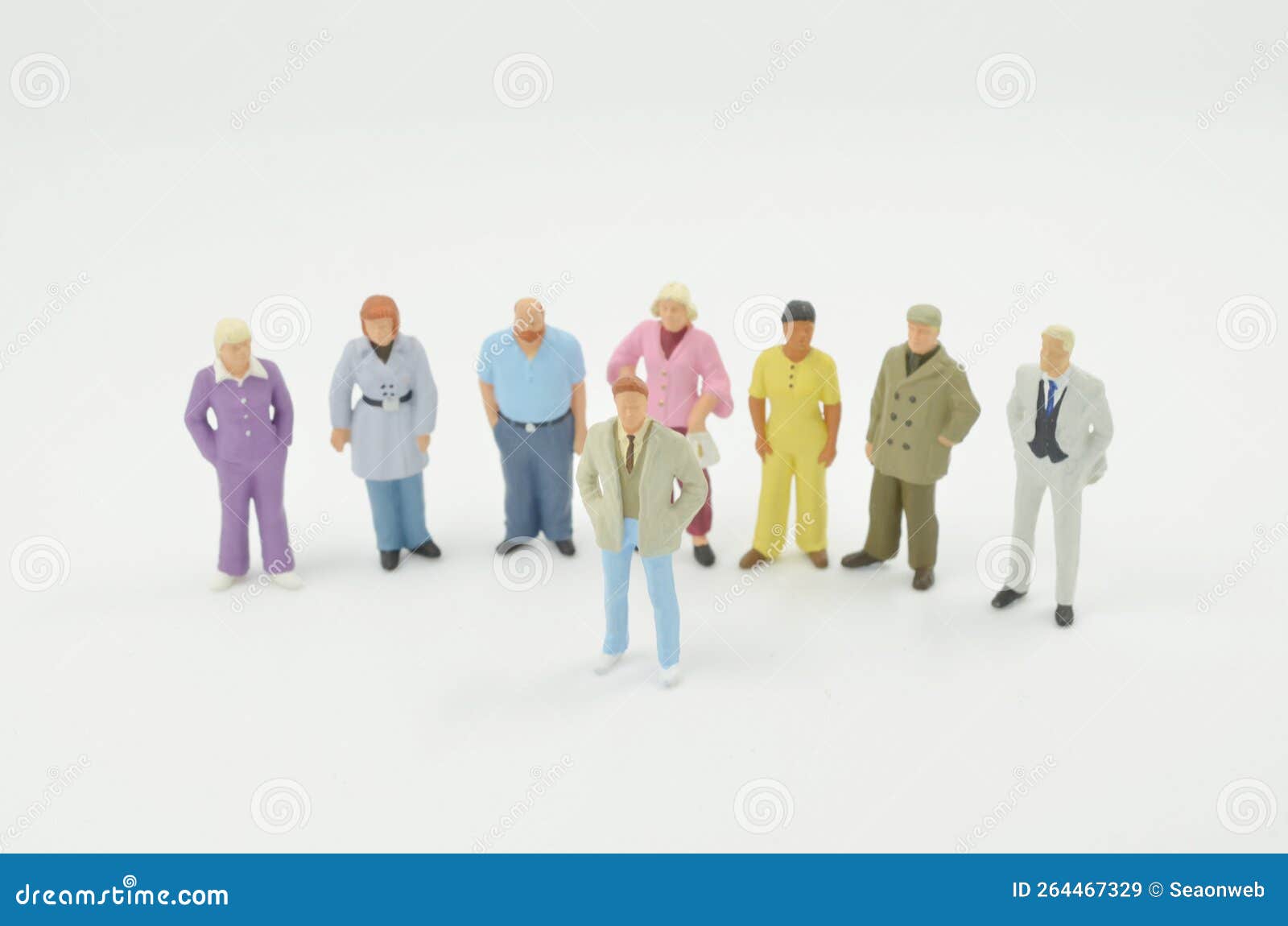 A Fun of Group Figure People Stand Stock Image - Image of together ...