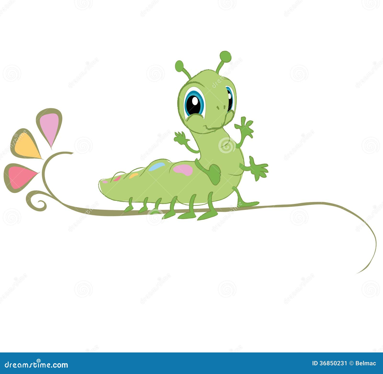 Fun grub stock vector. Illustration of creature, earthworm - 36850231