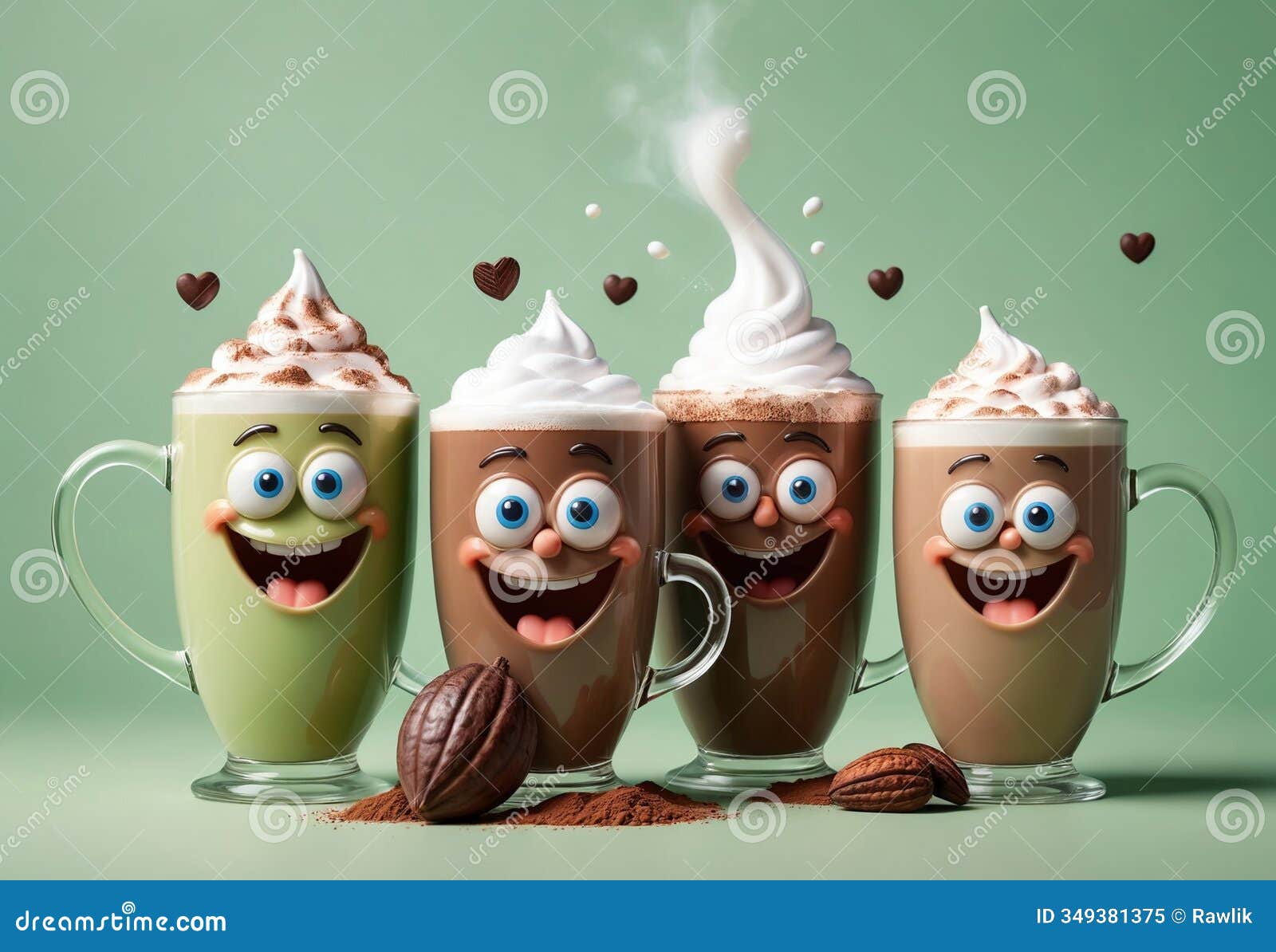 Fun happy cup of hot cocoa stock image. Image of happy - 349381375
