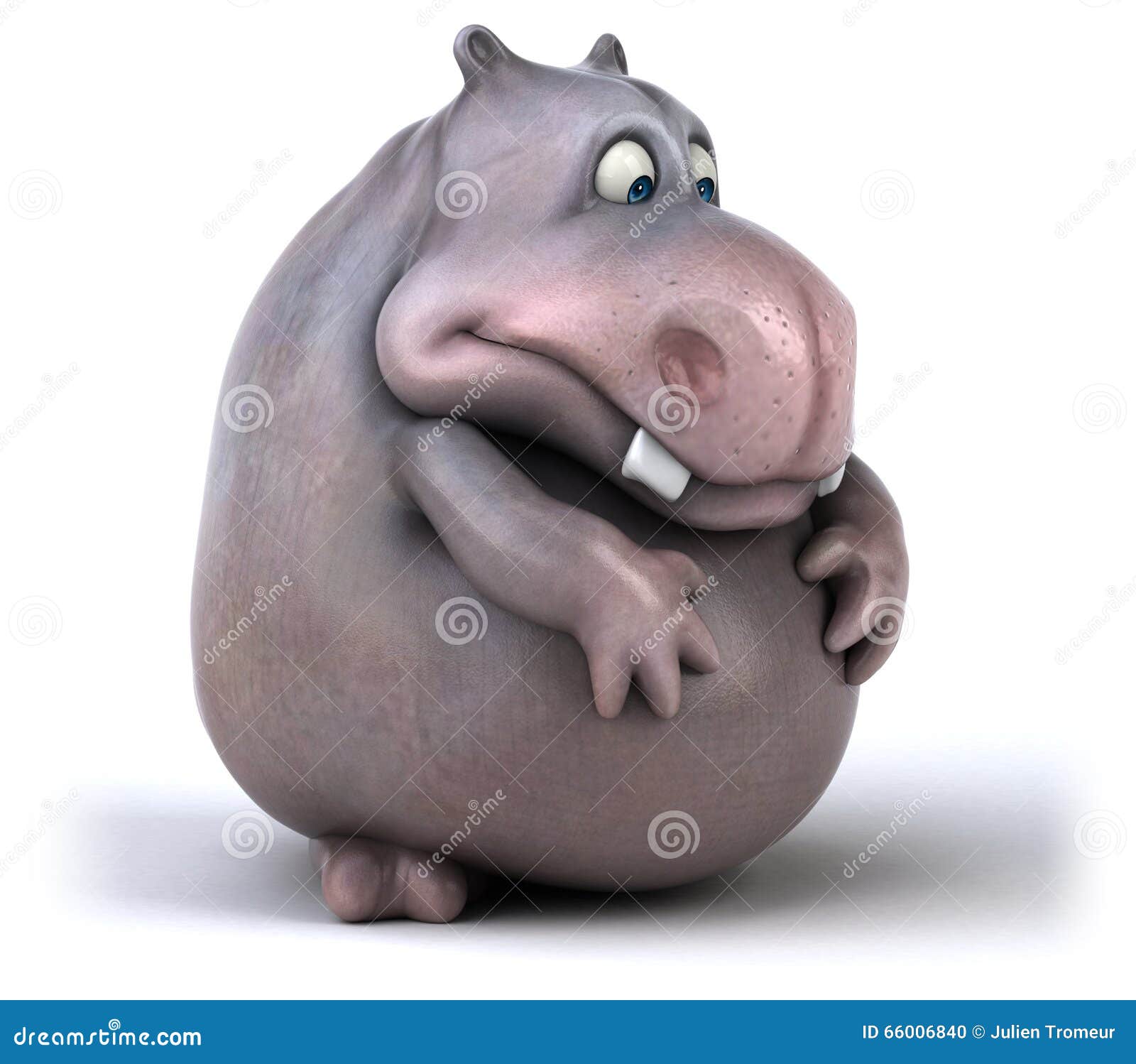Fun hippo stock illustration. Illustration of mammal - 66006840