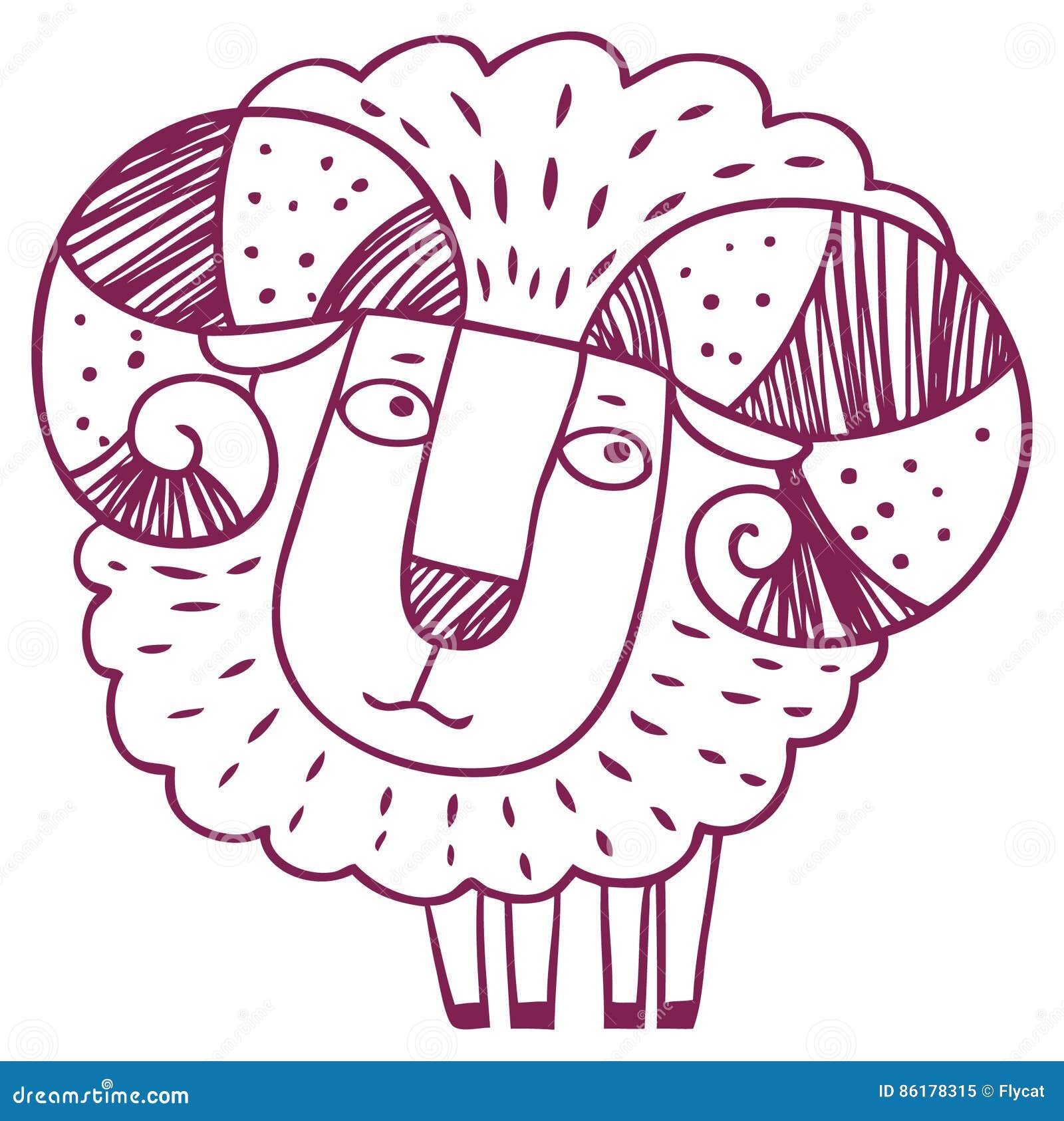 Fun Horoscope - Aries Zodiac Sign Stock Vector - Illustration of sign ...