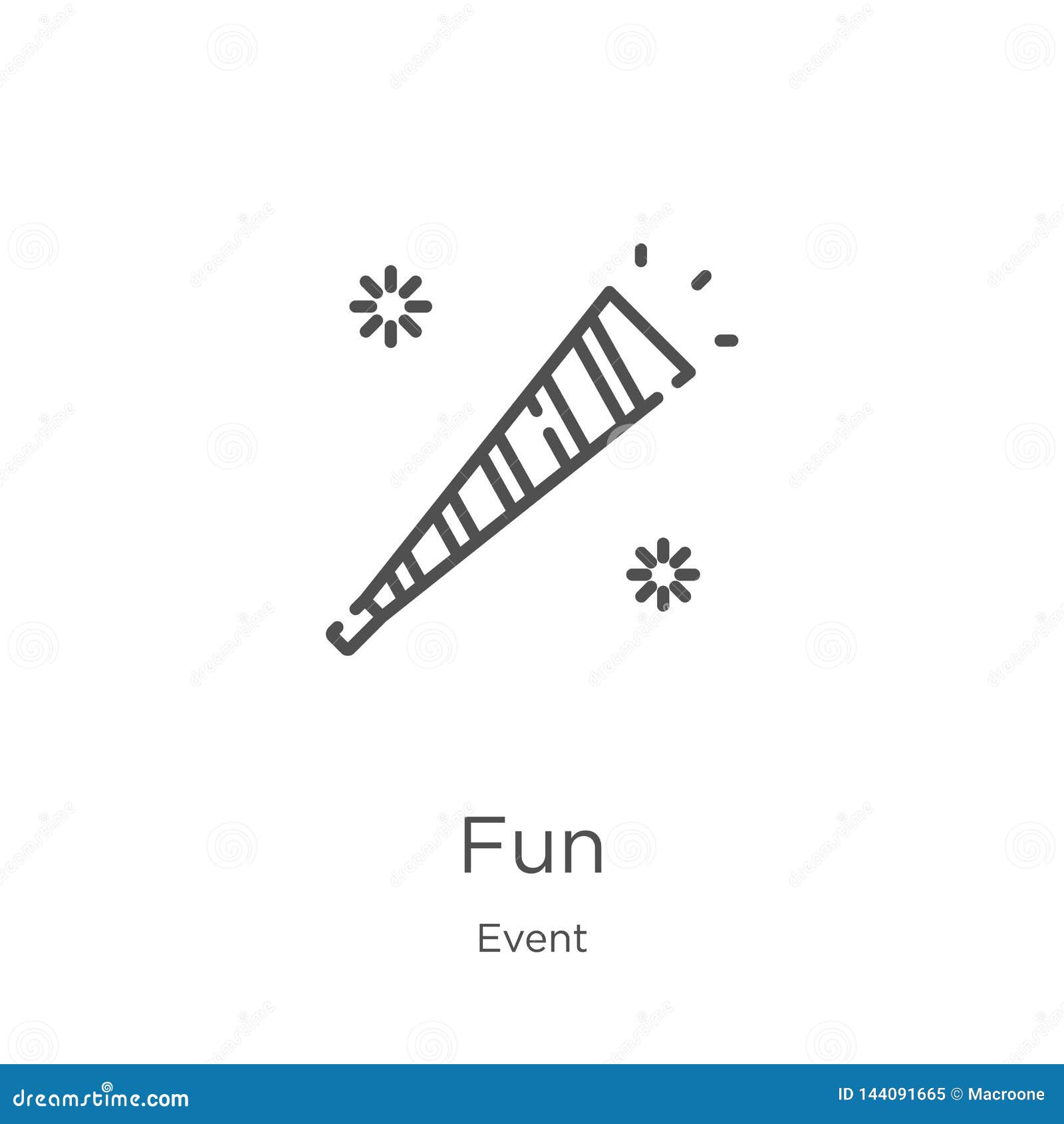 Fun Icon Vector from Event Collection. Thin Line Fun Outline Icon ...