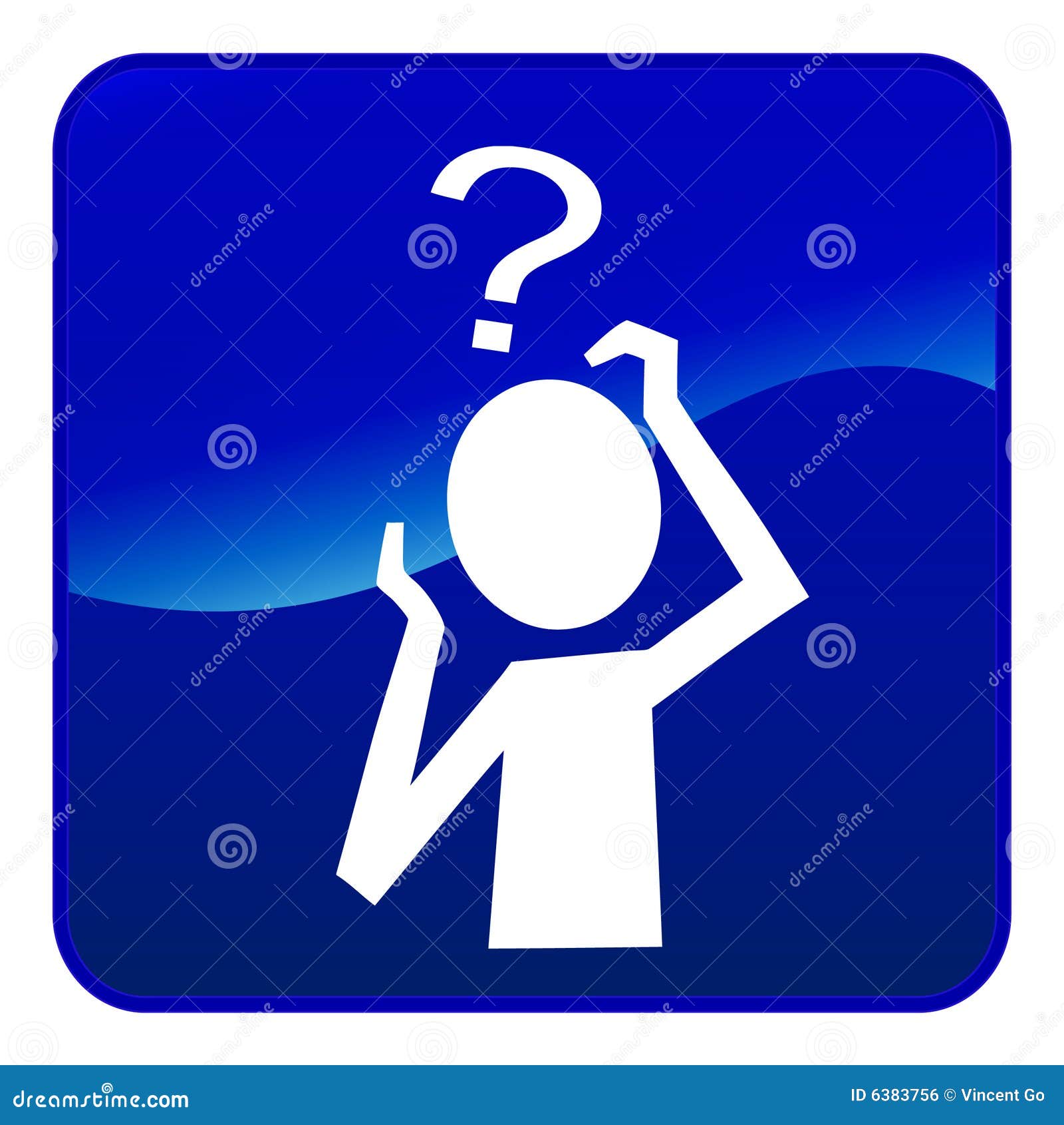 Fun icons 02 stock vector. Illustration of question, blue - 6383756