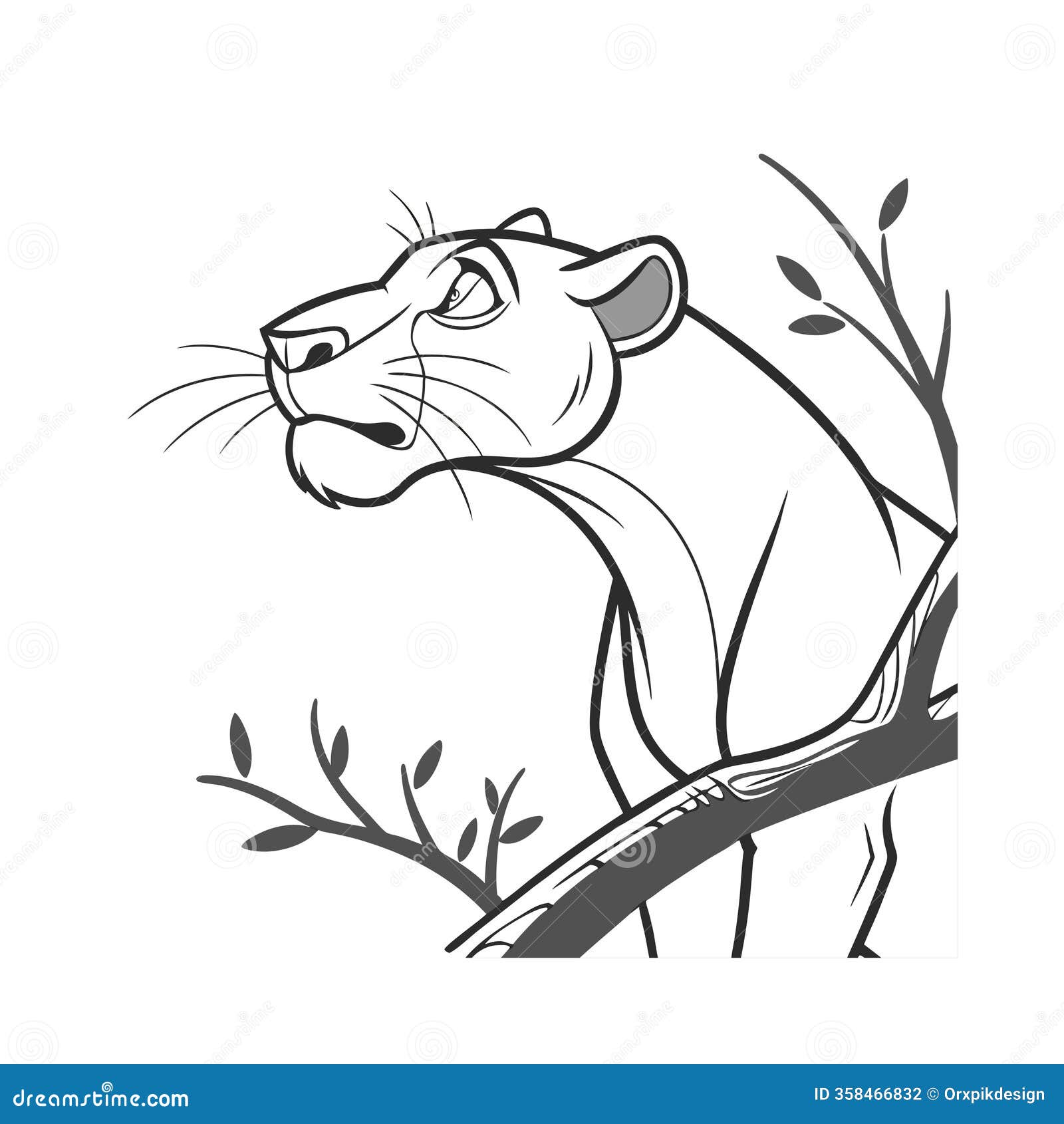 Perky Panther in Comic Drawing Stock Illustration - Illustration of ...