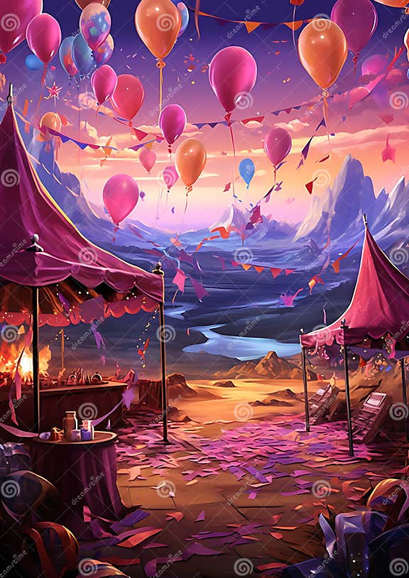 Fun invitation backdrops stock illustration. Illustration of splash ...