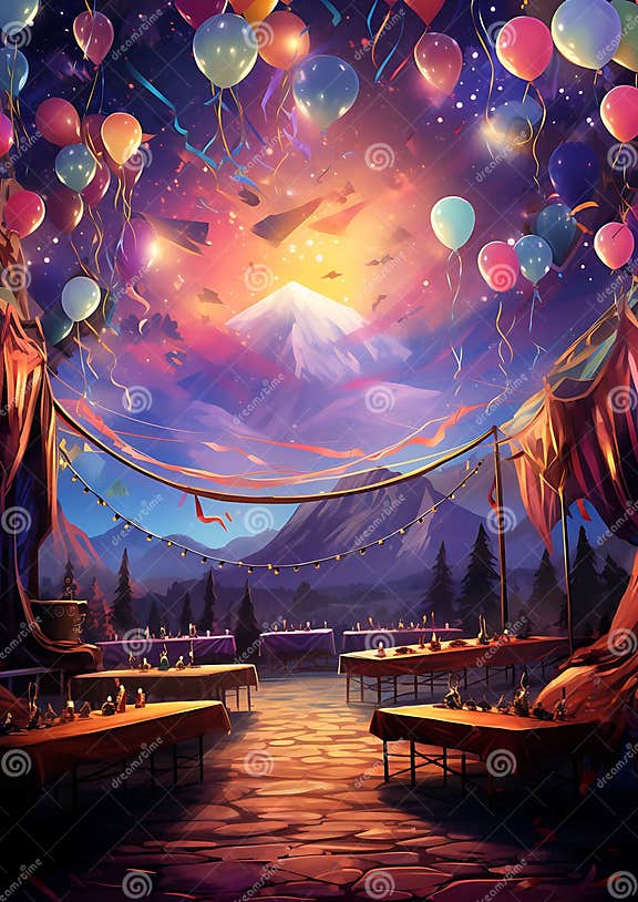 Fun invitation backdrops stock illustration. Illustration of beak ...