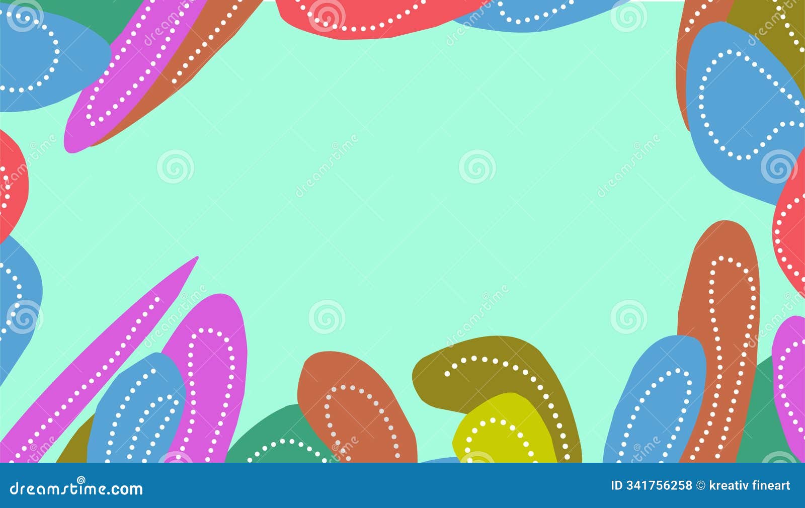 Fun Joy Color Frame Backdrop Pattern Stock Illustration - Illustration ...