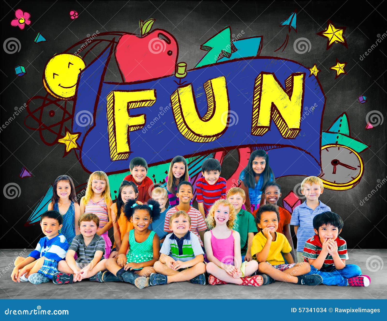 Fun Joy Smiley Stationery Education Concept Stock Photo - Image of ...