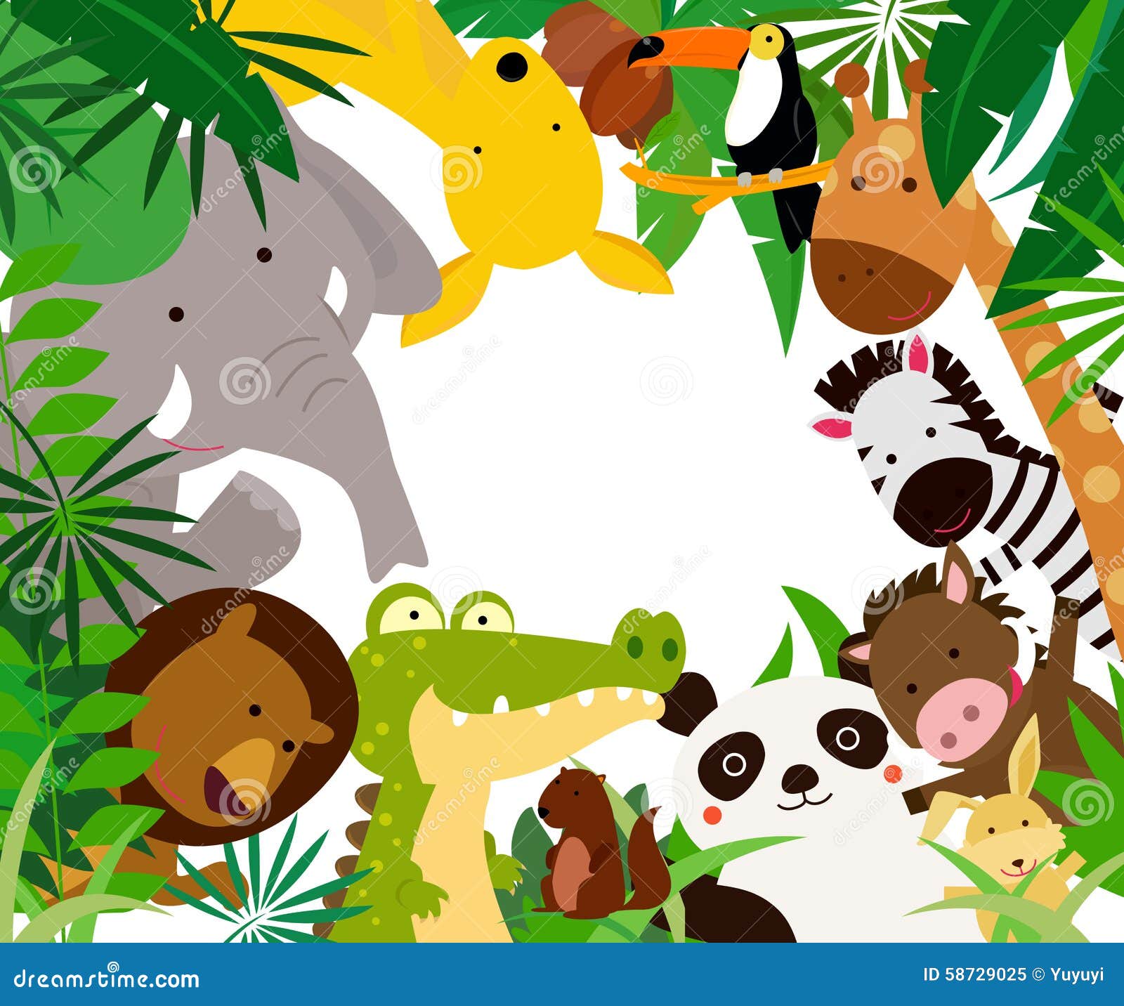 Pet Animals Border Set Cartoon Vector | CartoonDealer.com #84266081