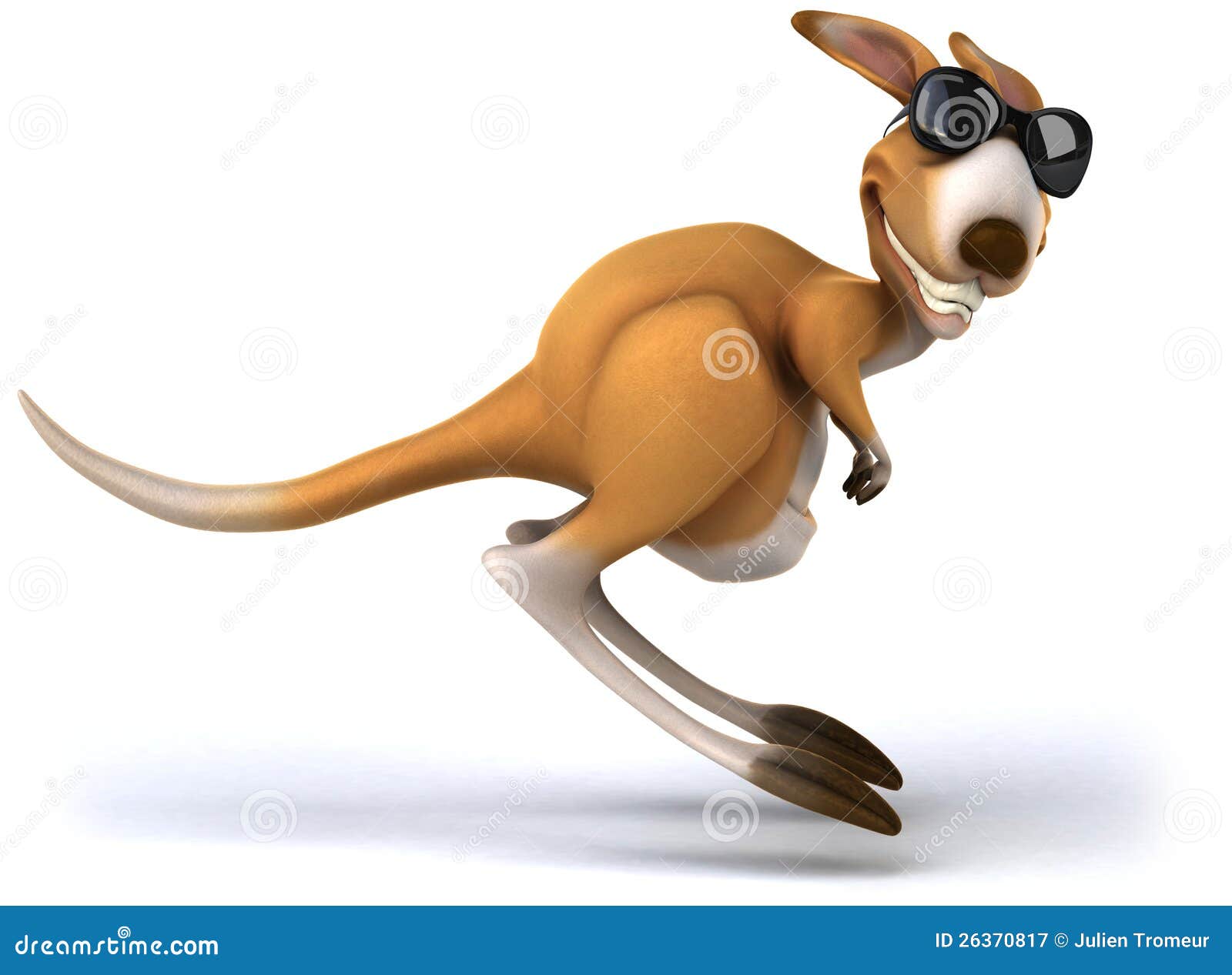 Fun kangaroo stock illustration. Illustration of white - 26370817