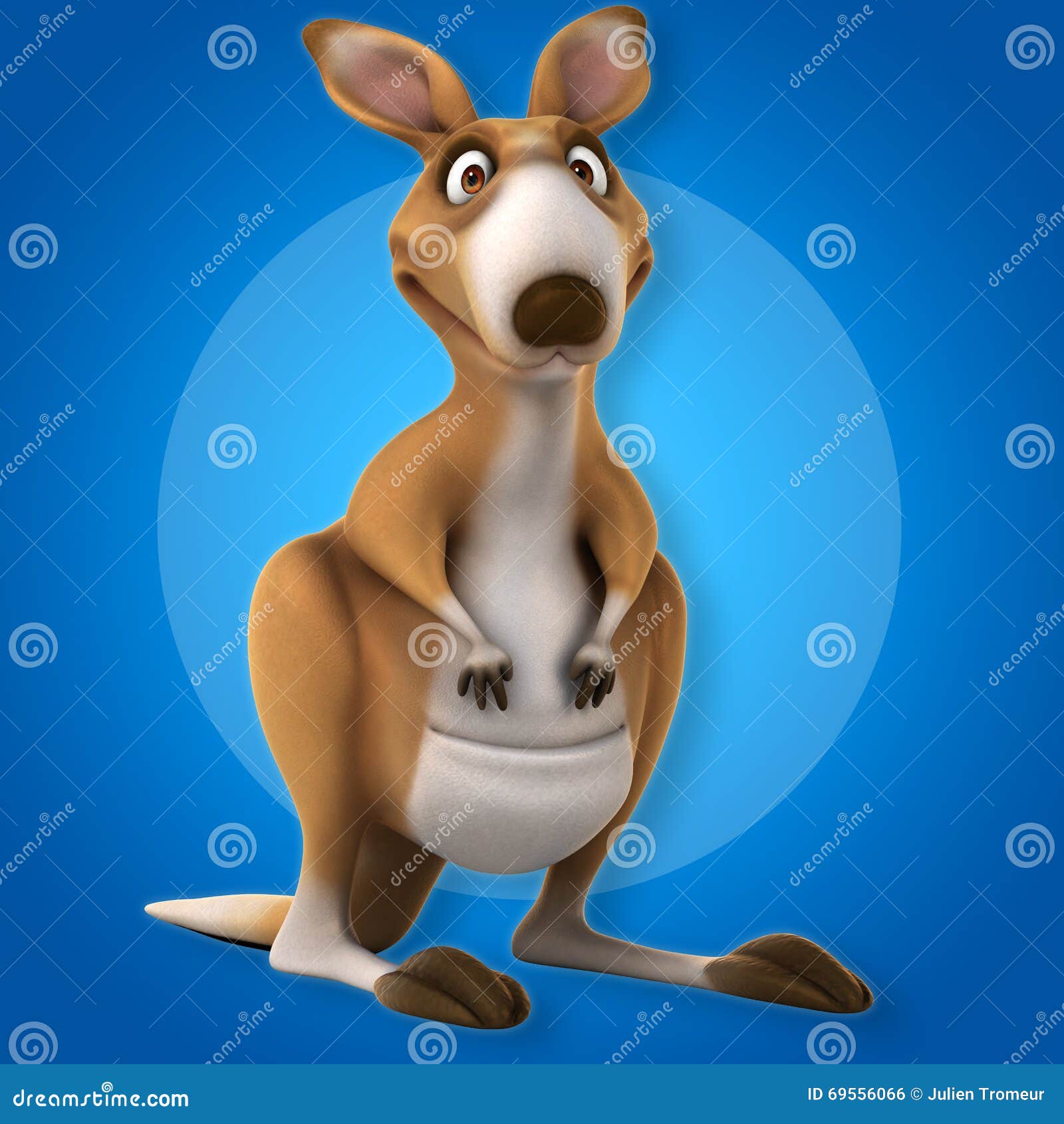 Fun kangaroo stock illustration. Illustration of studio - 69556066