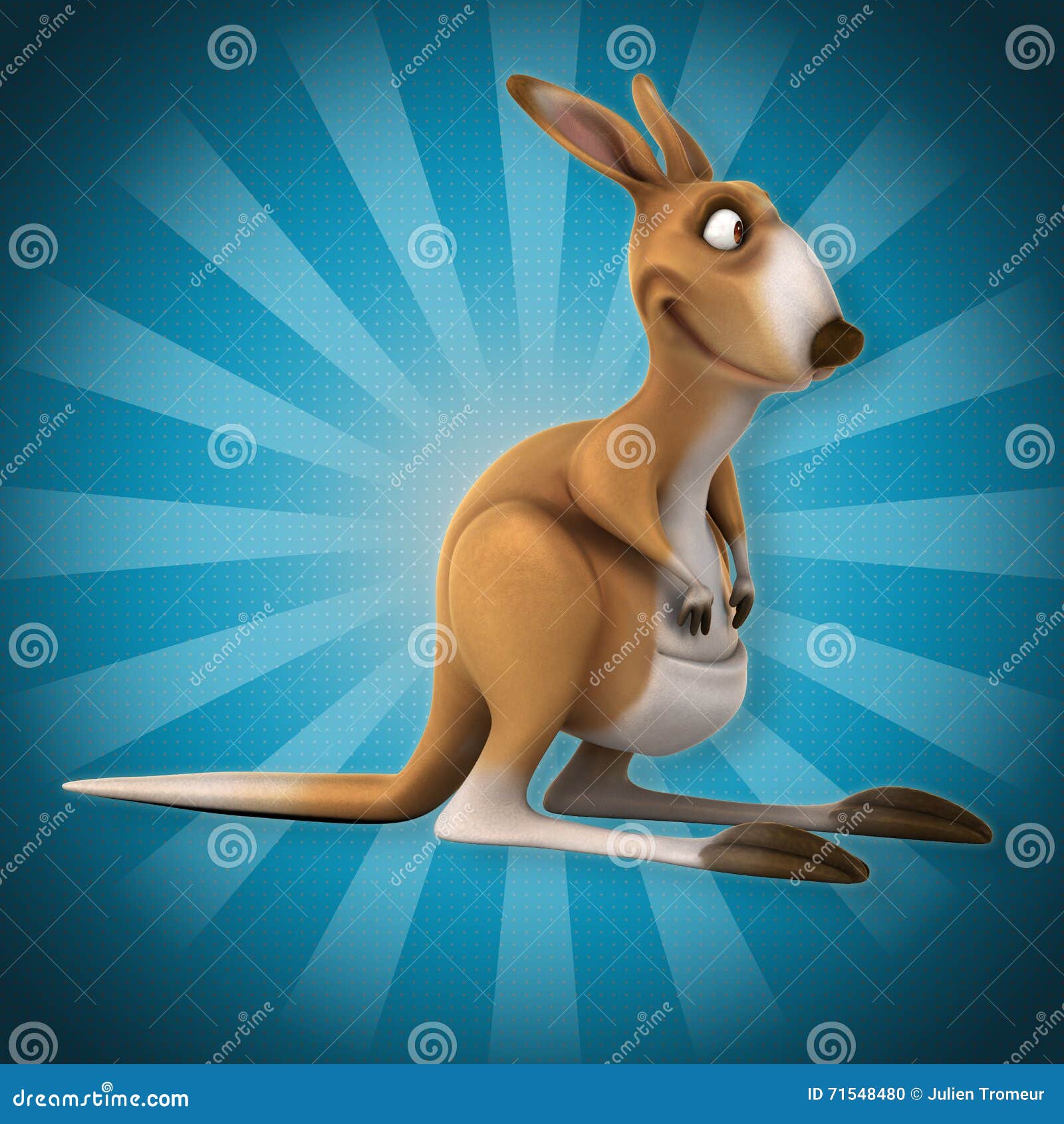 Fun kangaroo stock illustration. Illustration of australia - 71548480