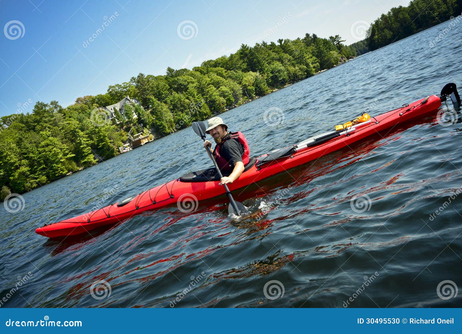 Fun in a kayak stock photo. Image of kayak, splash, evergreen - 30495530